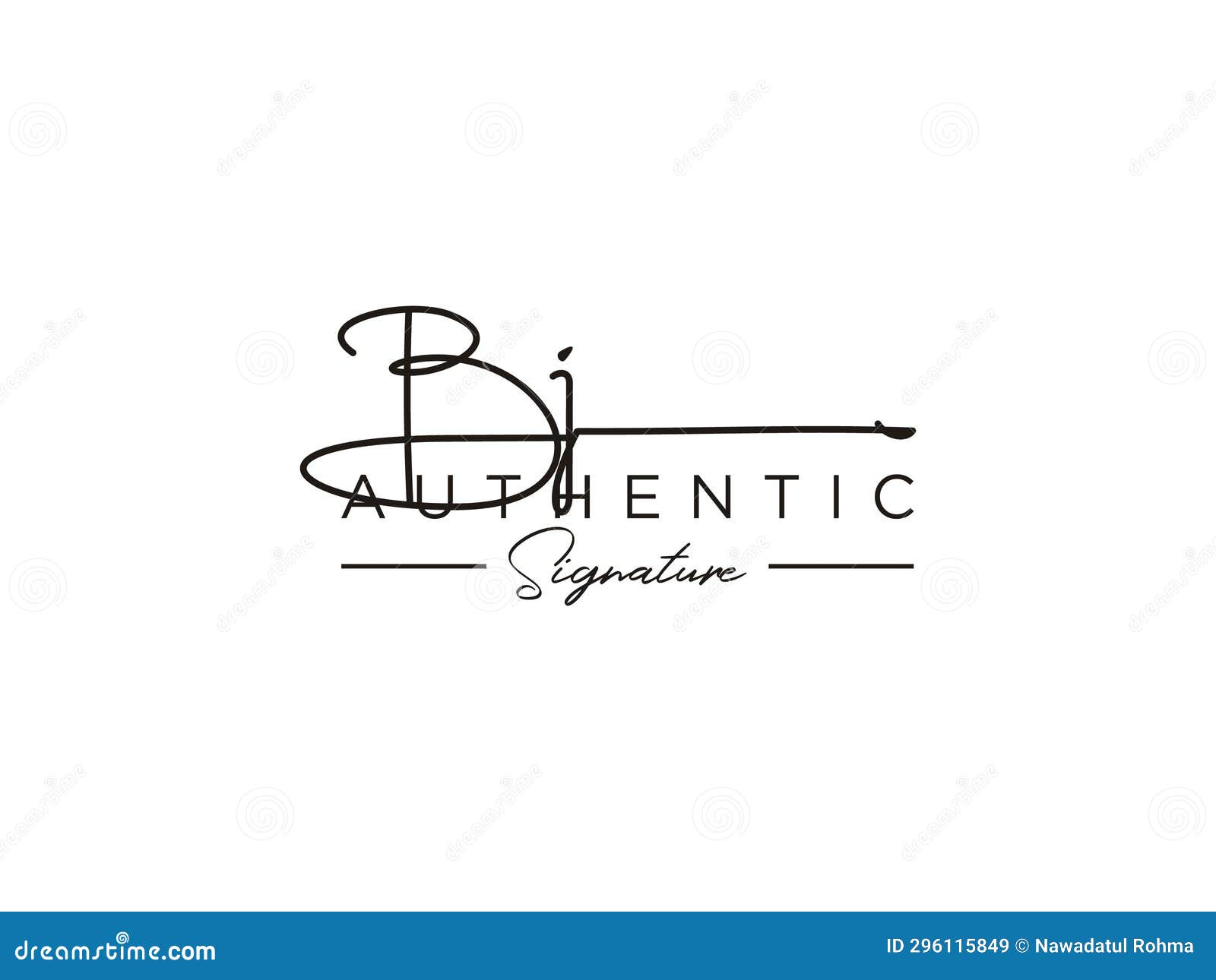 Letter BJ Signature Logo Template Vector Stock Vector - Illustration of ...