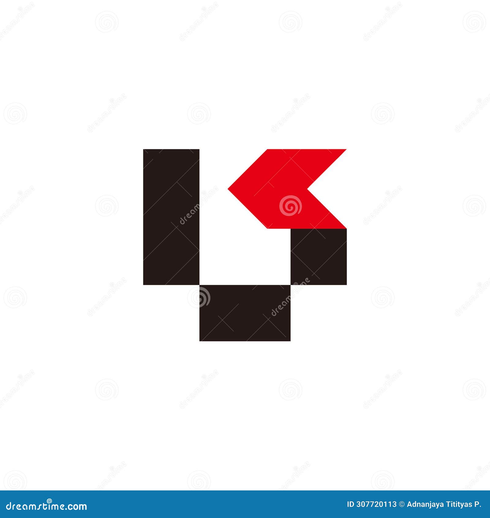 Letter Bk Arrow Pixels Line Simple Logo Vector Stock Vector ...