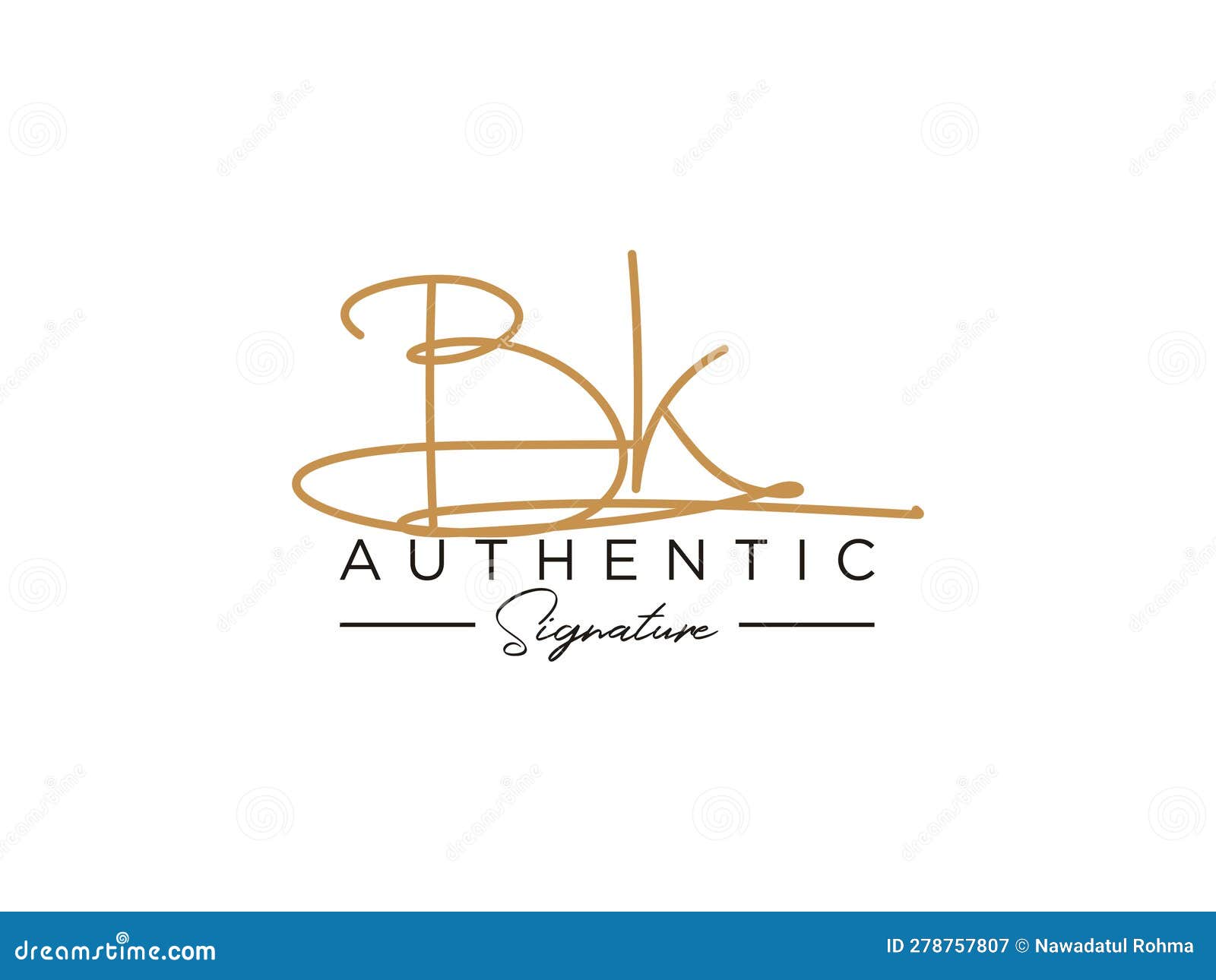 Letter BK Signature Logo Template Vector Stock Vector - Illustration of ...