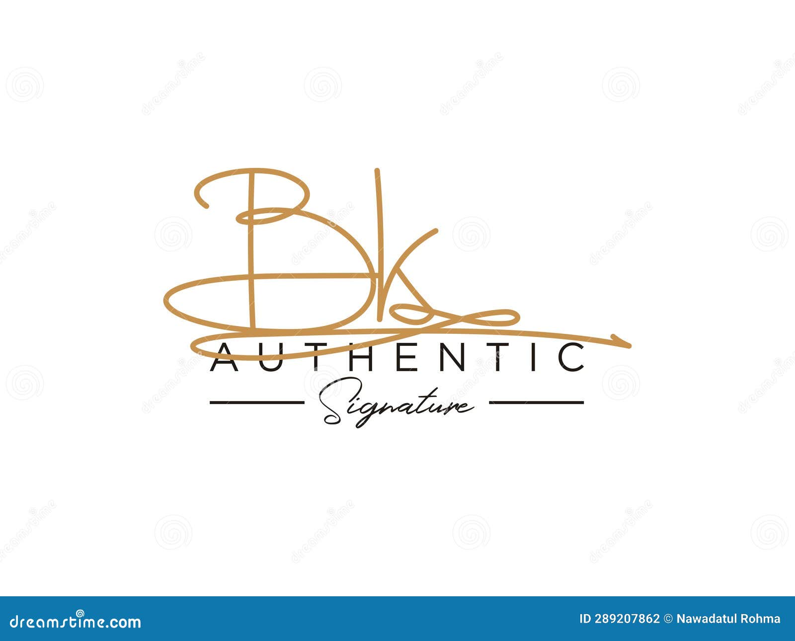 Letter BK Signature Logo Template Vector Stock Vector - Illustration of ...