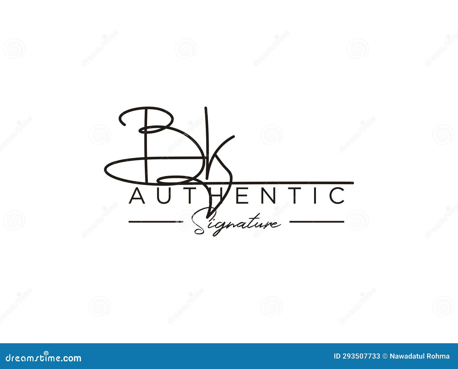 Letter BK Signature Logo Template Vector Stock Vector - Illustration of ...