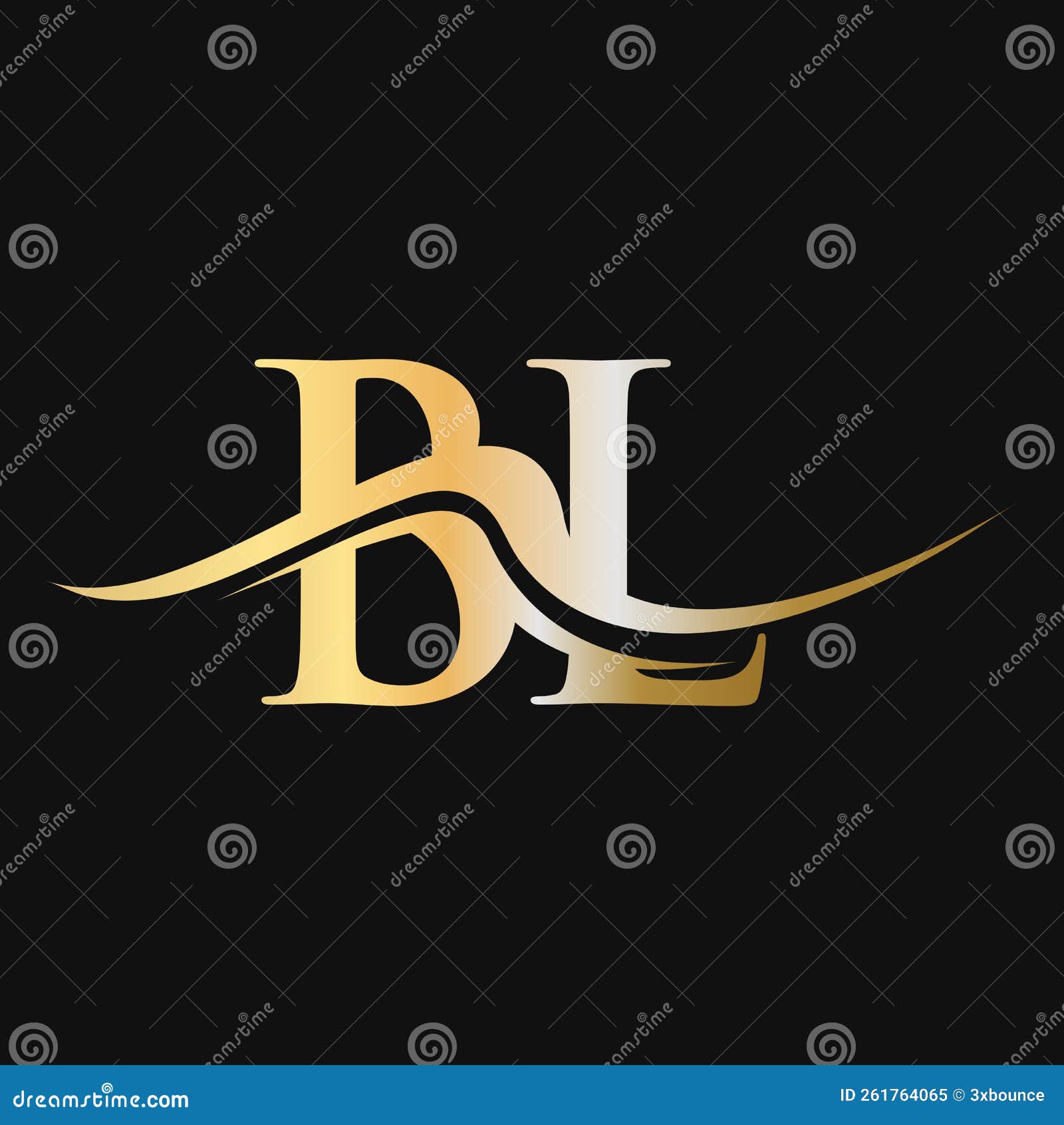 Letter BL Logo Design. Initial BL Logotype Template Stock Vector ...
