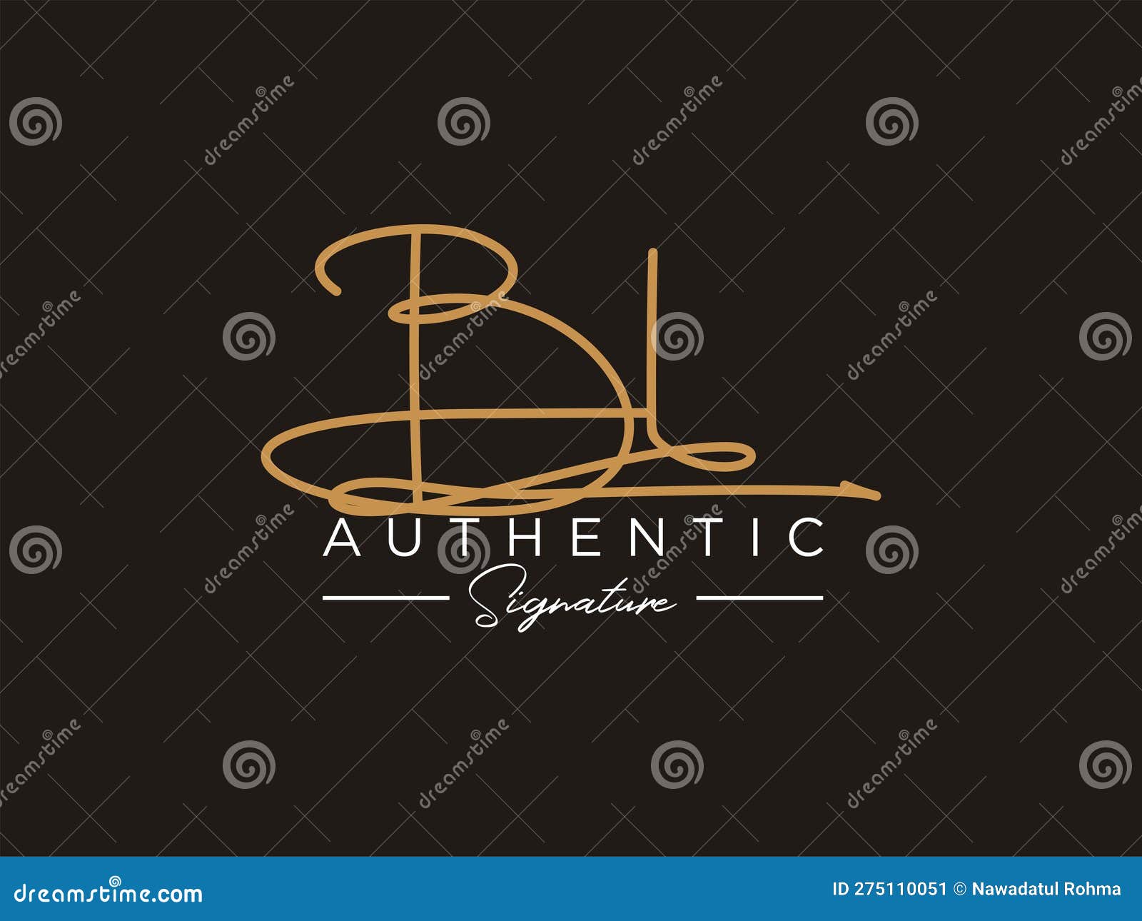 Letter BL Signature Logo Template Vector Stock Vector - Illustration of ...