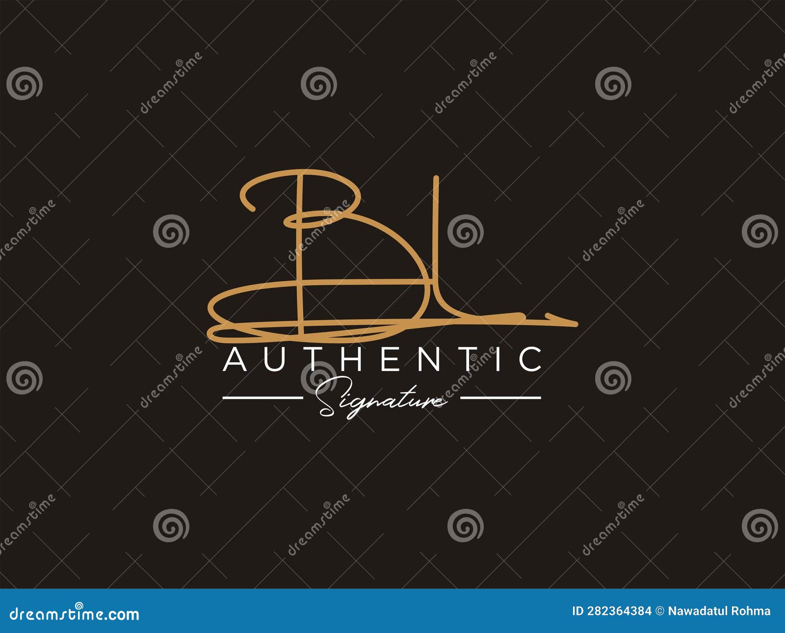 Letter BL Signature Logo Template Vector | CartoonDealer.com #282364384