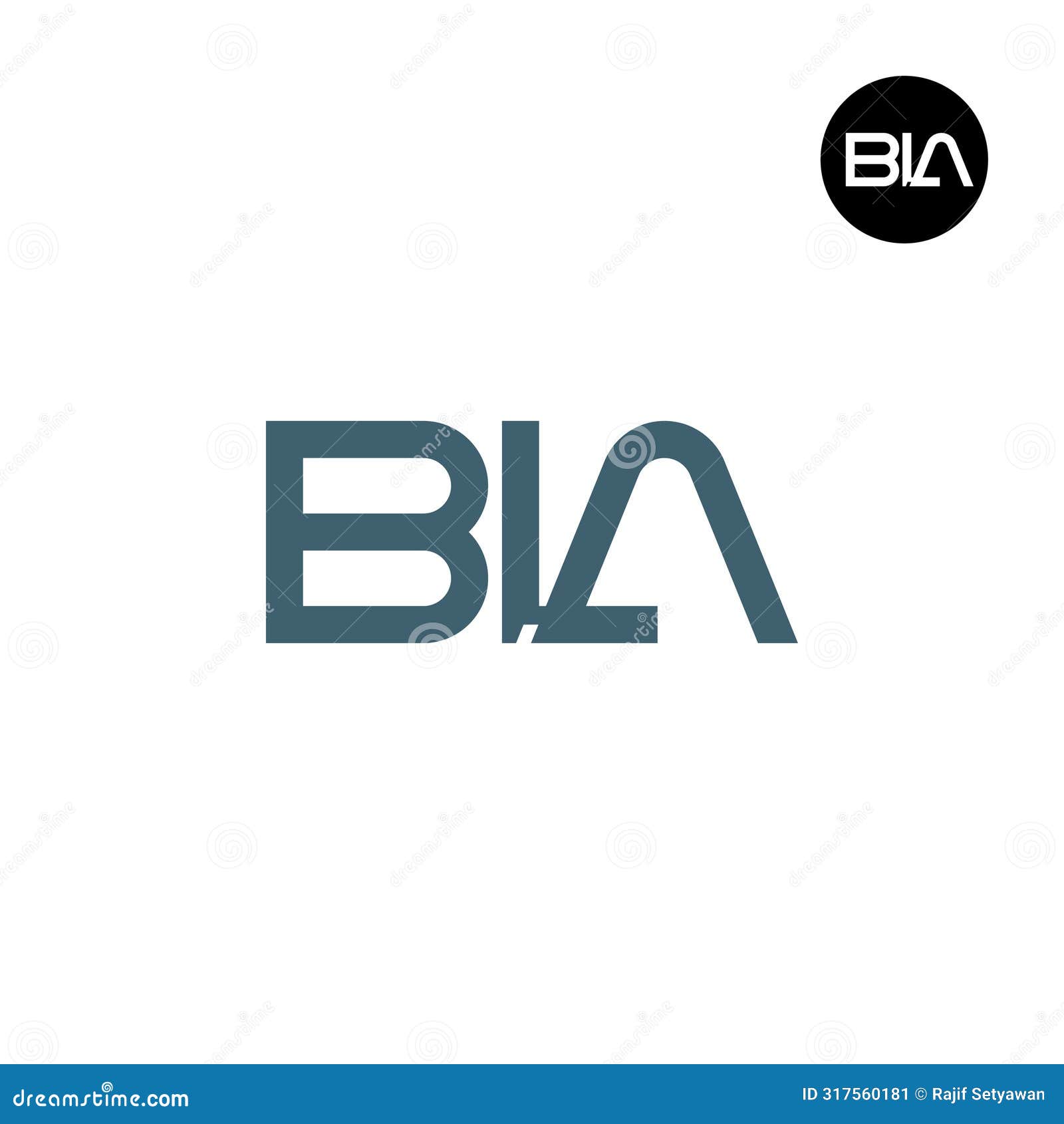Letter BLA Monogram Logo Design Cartoon Vector | CartoonDealer.com ...