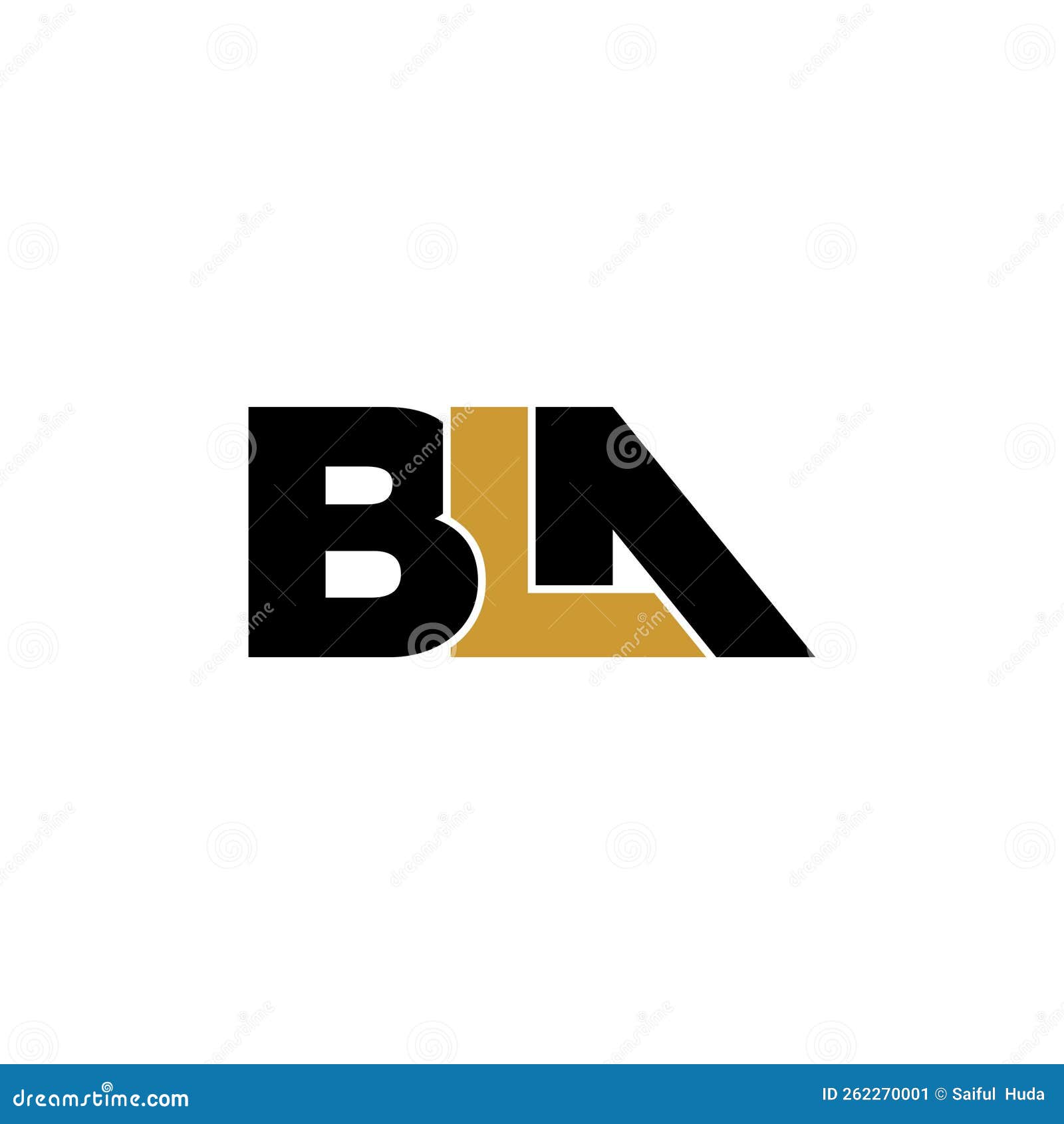 Letter BLA Simple Monogram Logo Icon Design. Cartoon Vector ...