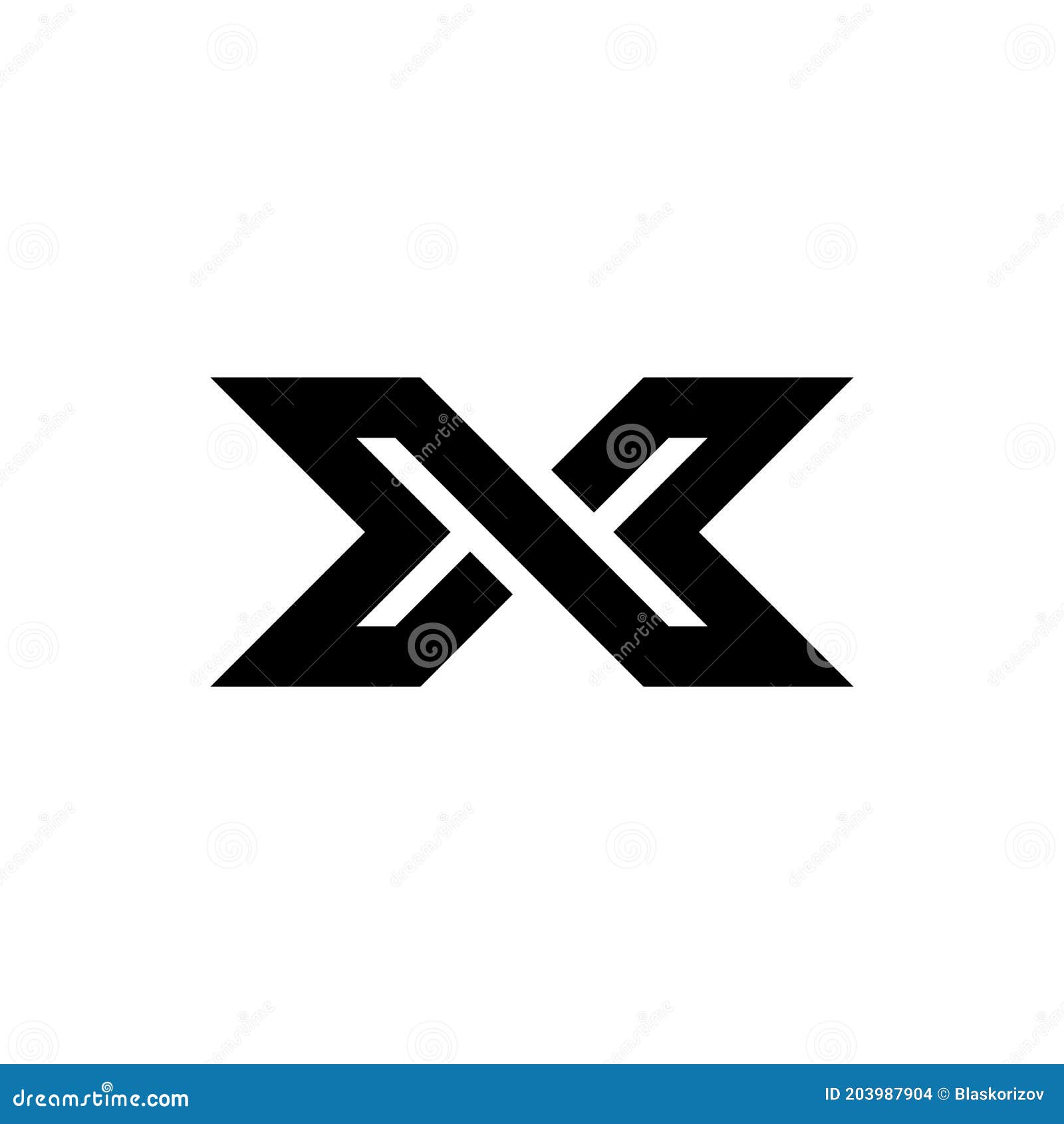 Letter X Black Icon Logo Vector Symbol Element Stock Vector ...