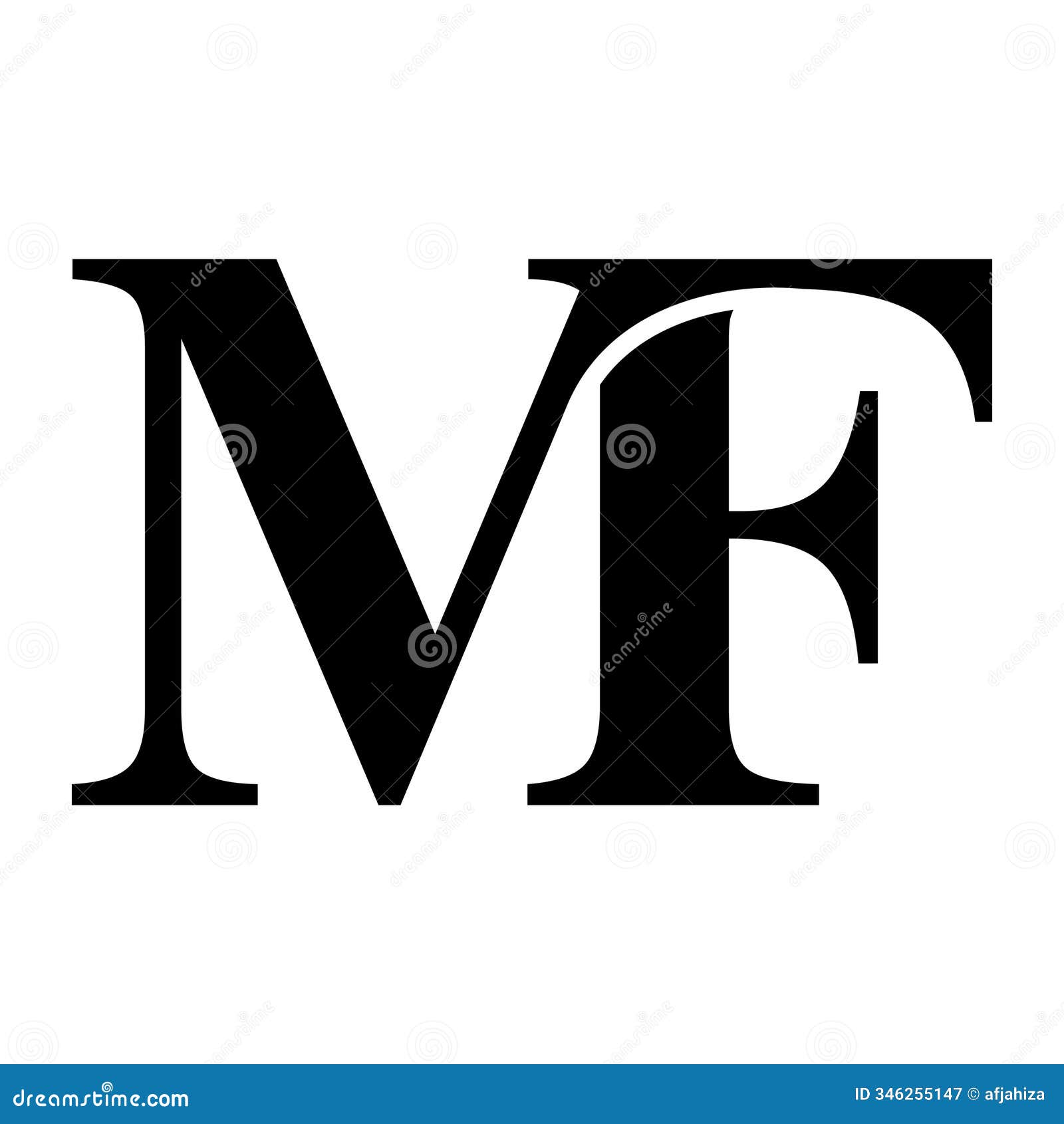 MF Letter Black Logo Icon Template 1 Stock Vector - Illustration of ...