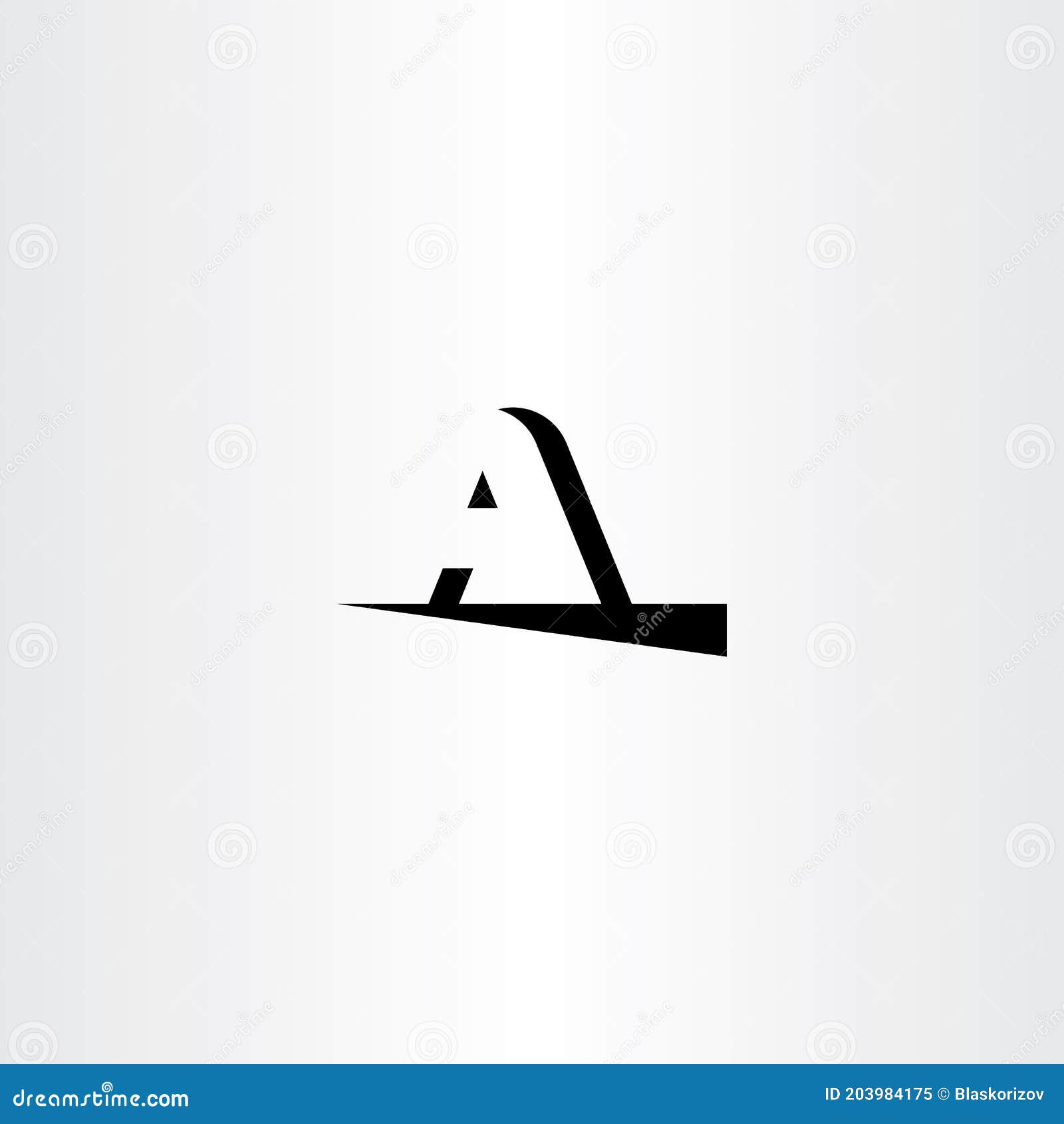 Letter a Black Logotype Icon Vector Symbol Element Logo Stock Vector ...