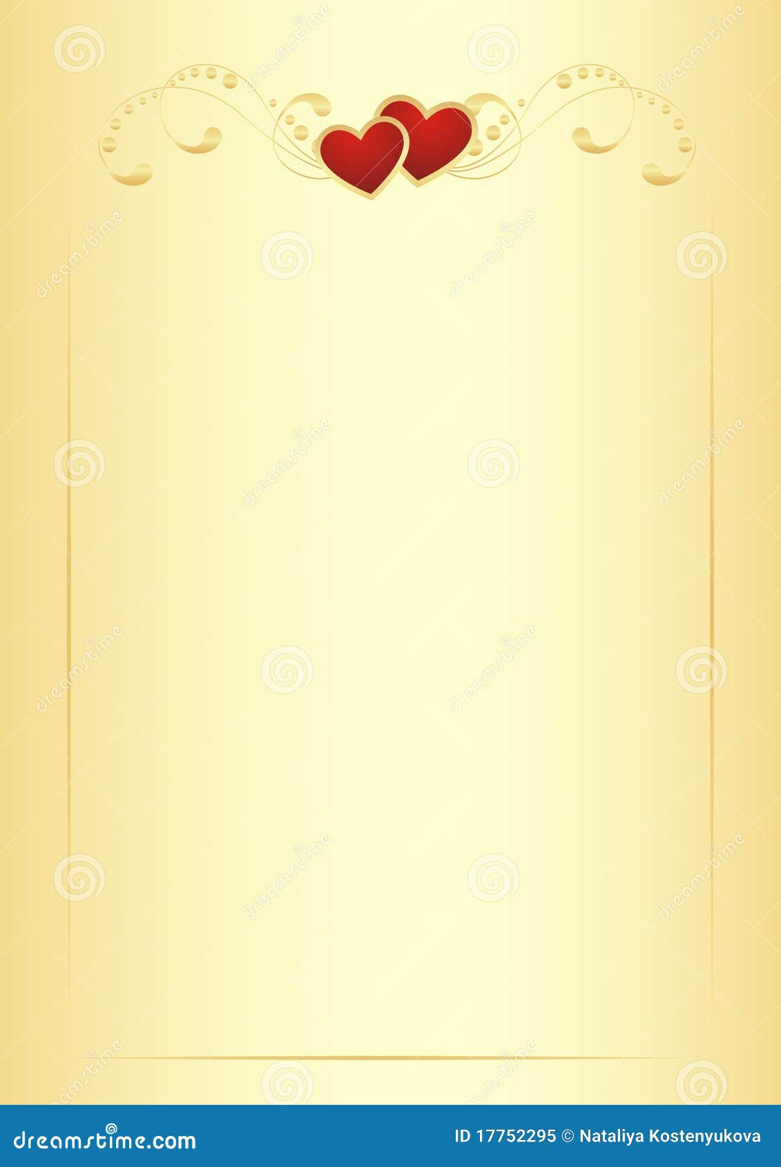 Letter blank with hearts stock vector. Illustration of antique - 17752295