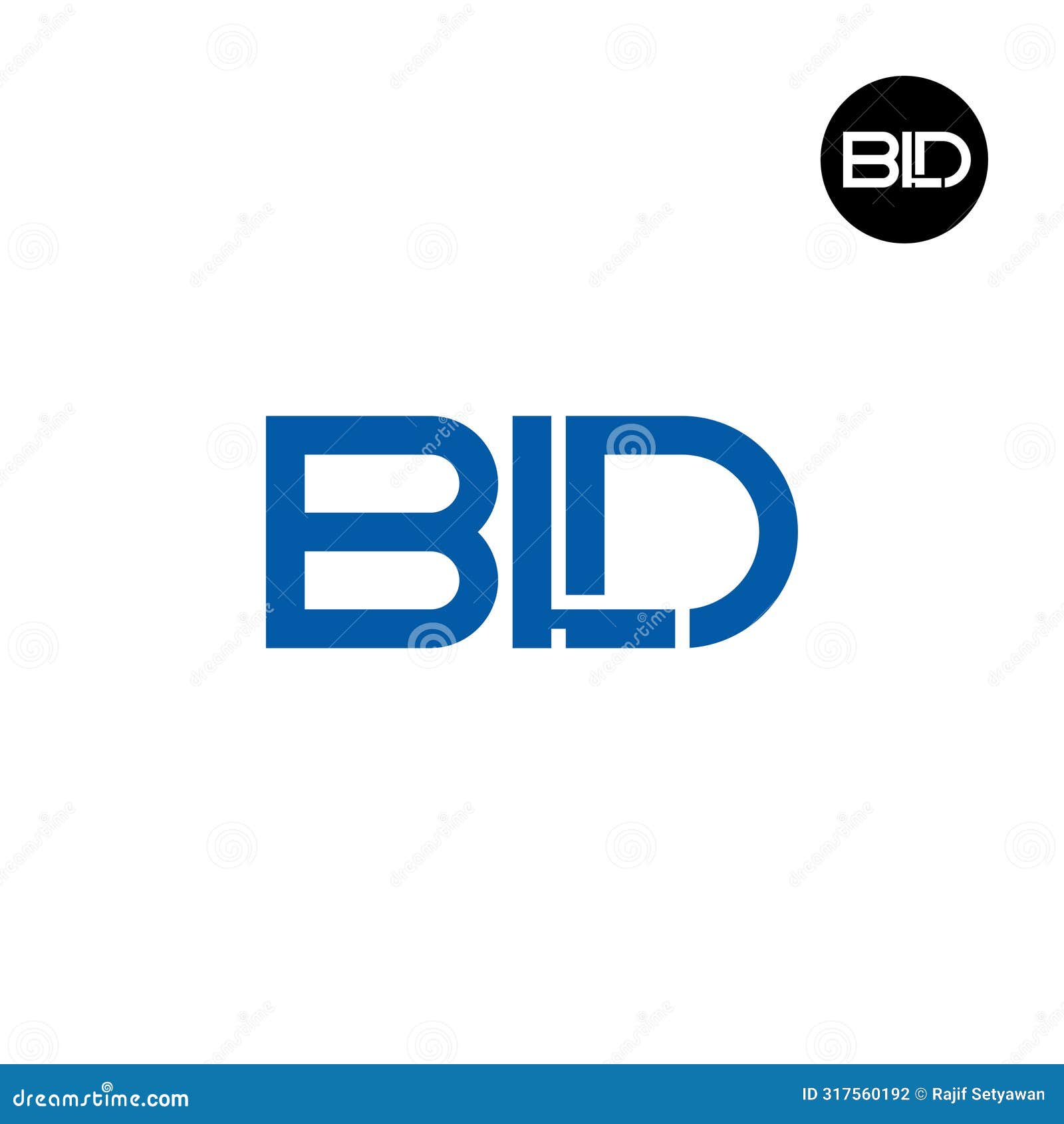 Letter BLD Monogram Logo Design Stock Illustration - Illustration of ...