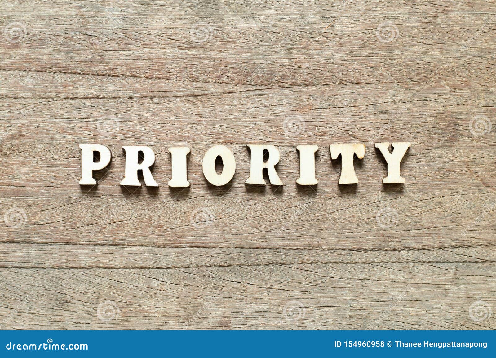 Letter Block in Word Priority on Wood Background Stock Photo - Image of ...