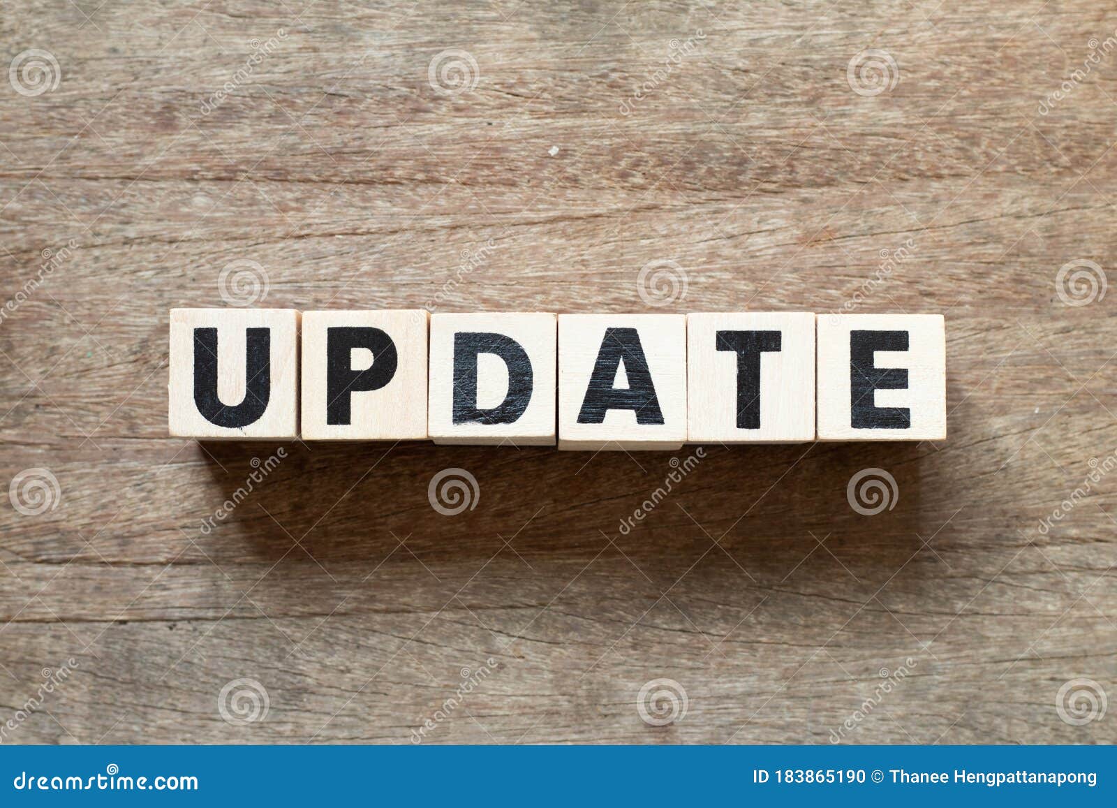 The Word UPDATE Written On Wooden Cubes Isolated On A Political Map ...