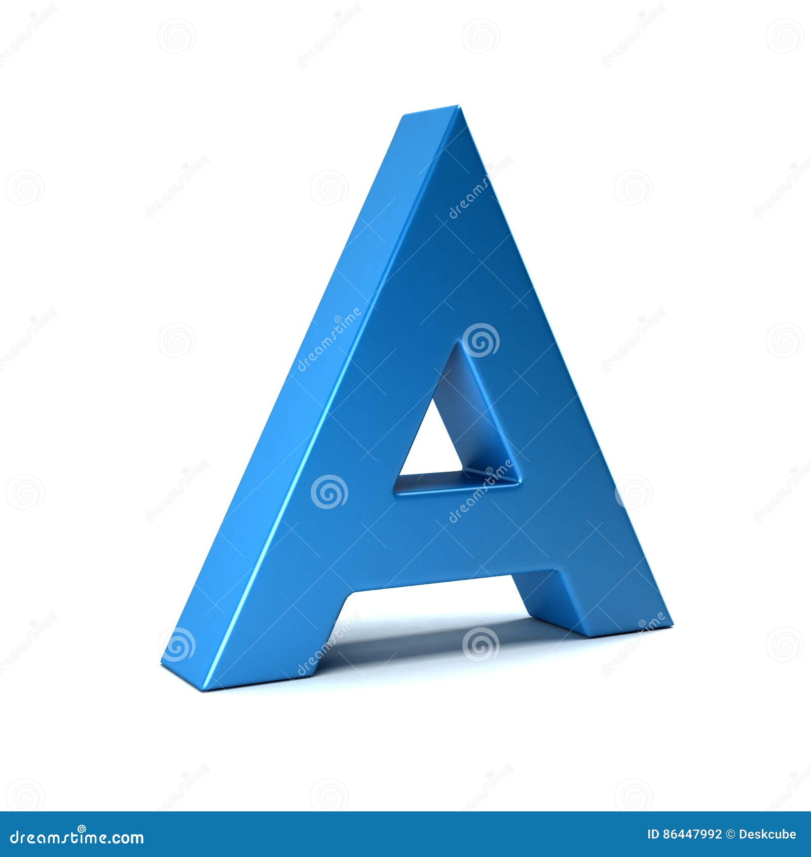 A Letter in Blue. 3D Render Stock Illustration - Illustration of grade ...