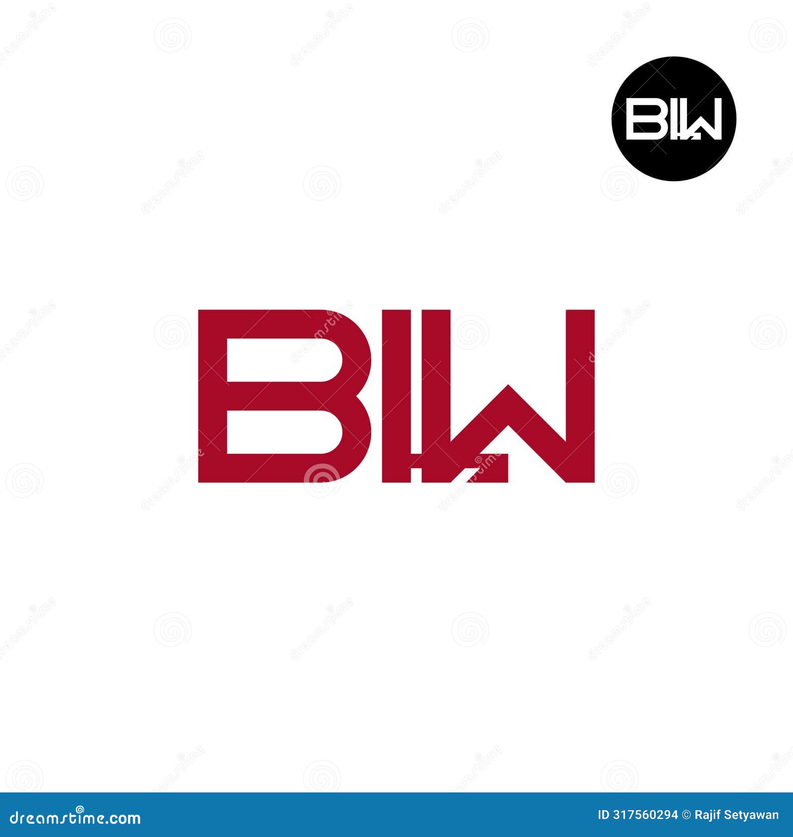 Letter BLW Monogram Logo Design Stock Vector - Illustration of initial ...