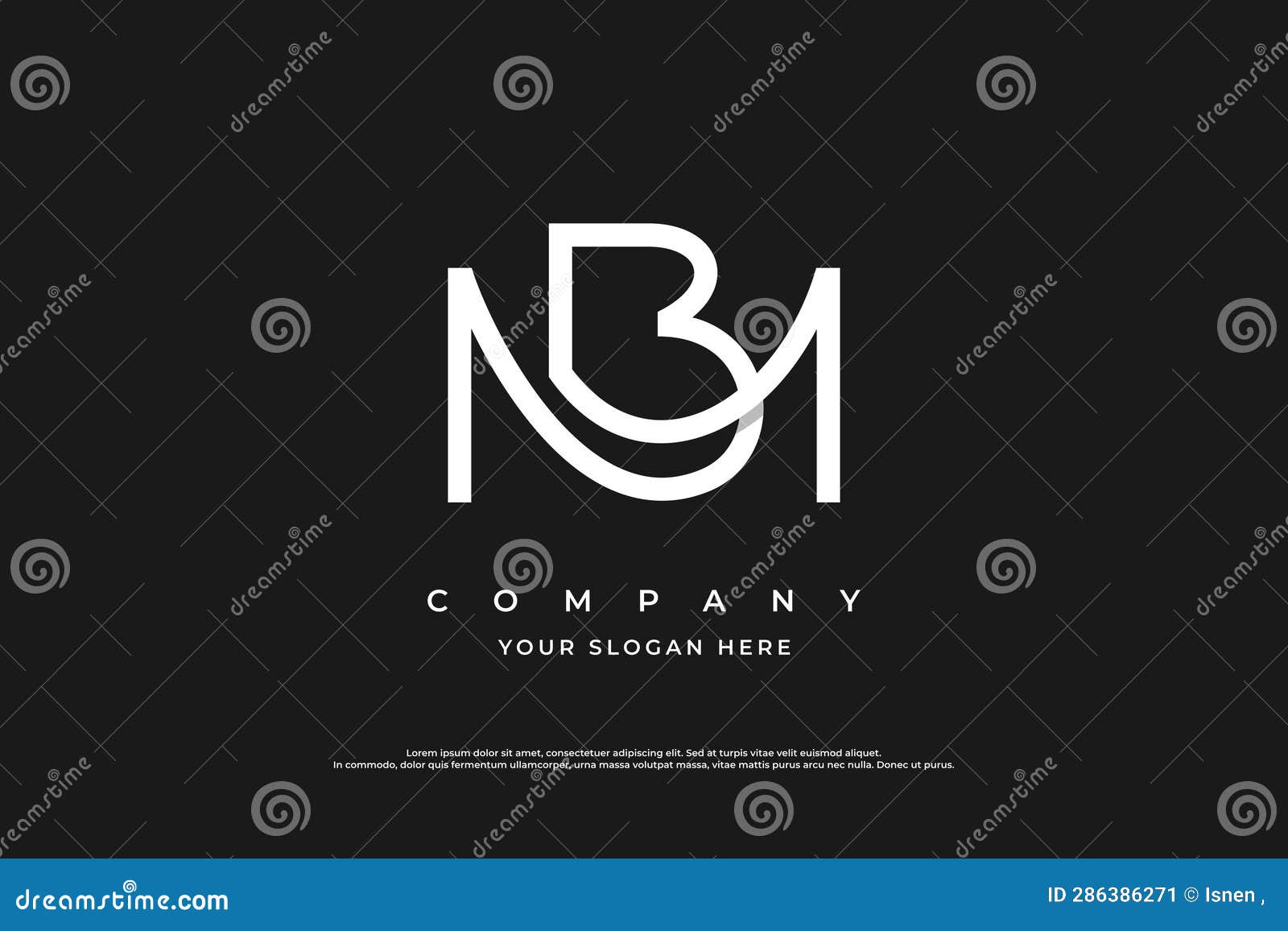 Letter BM Logo Or MB Logo Design Cartoon Vector | CartoonDealer.com ...
