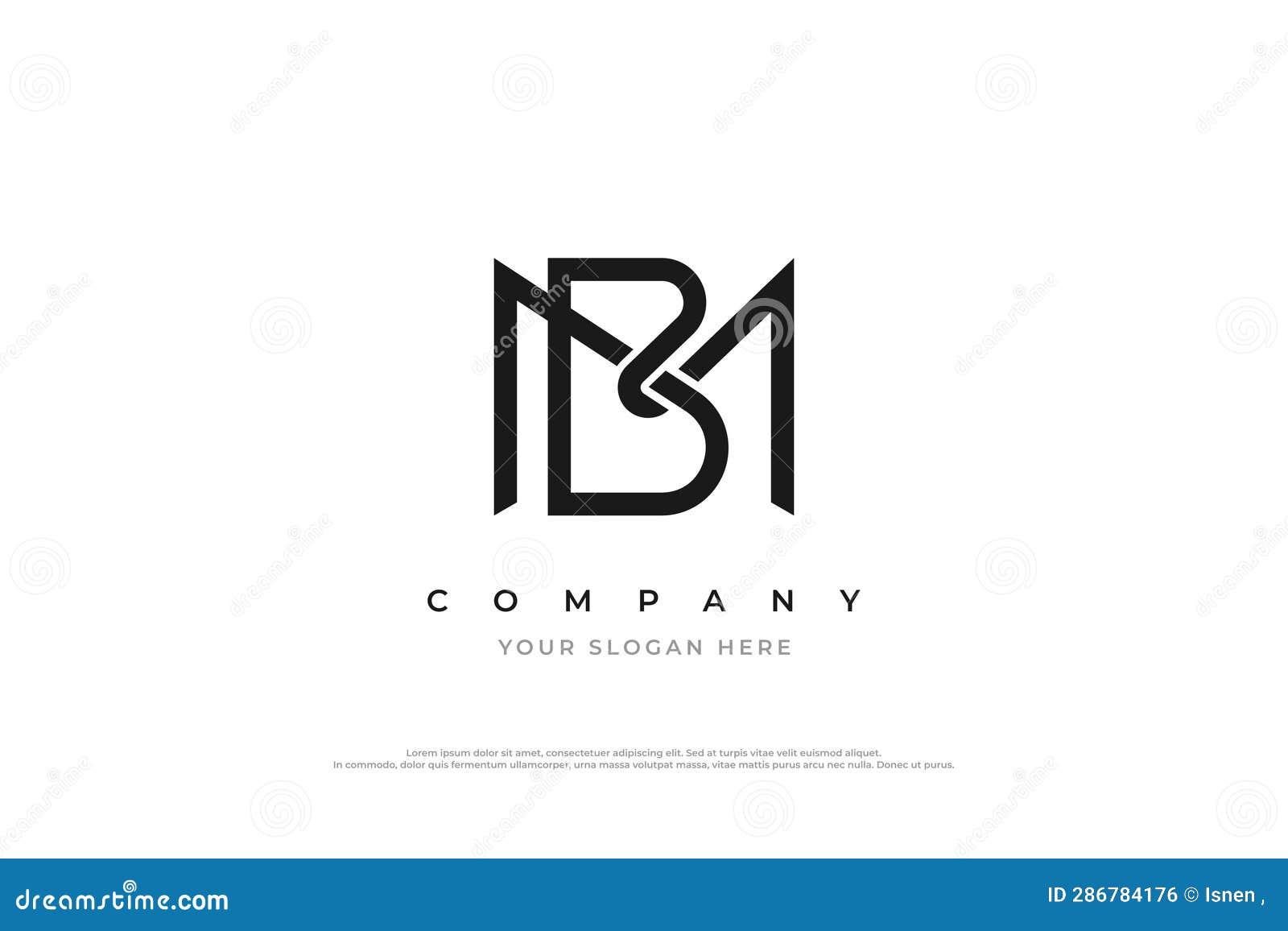 Letter BM or MB Logo Design Stock Illustration - Illustration of ...