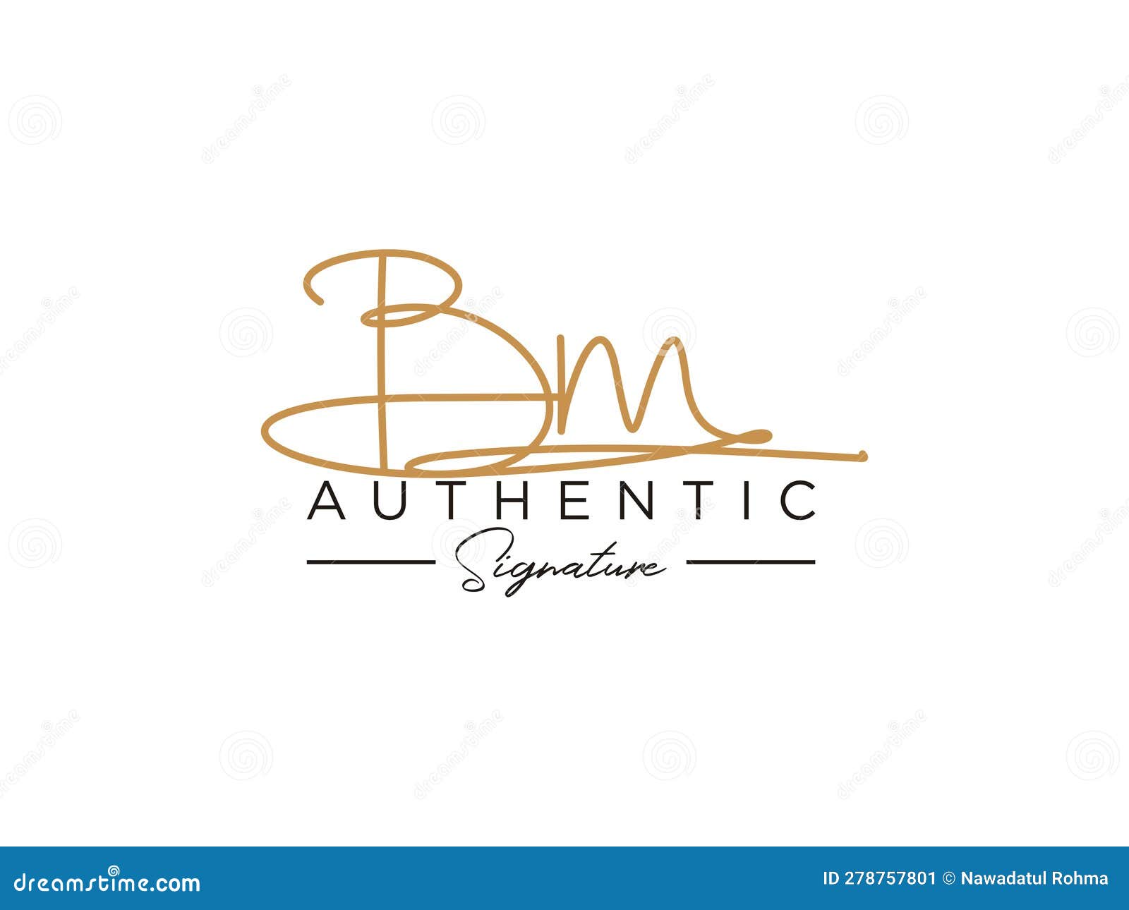 Letter BM Signature Logo Template Vector Stock Vector - Illustration of ...