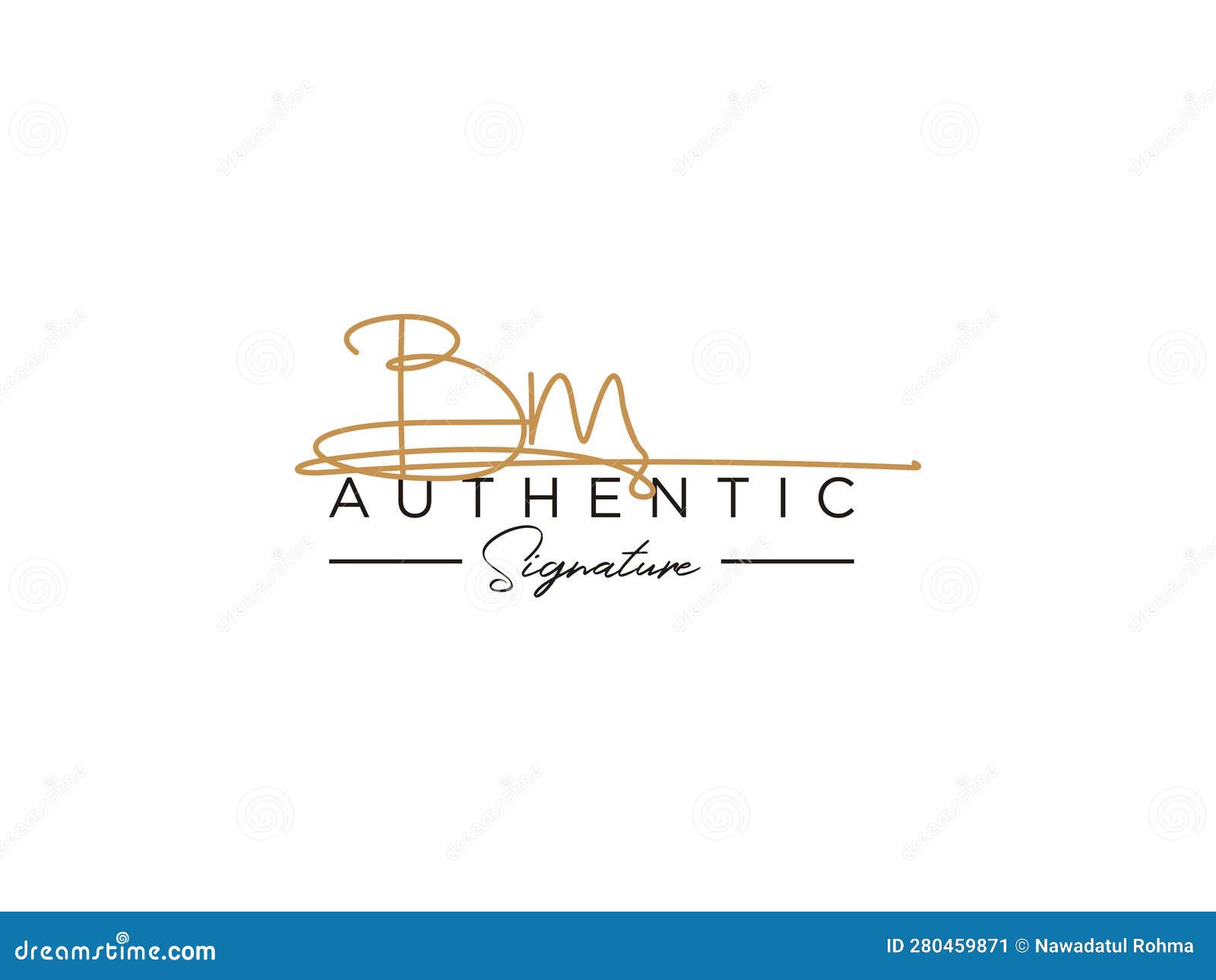 Letter BM Signature Logo Template Vector Stock Vector - Illustration of ...