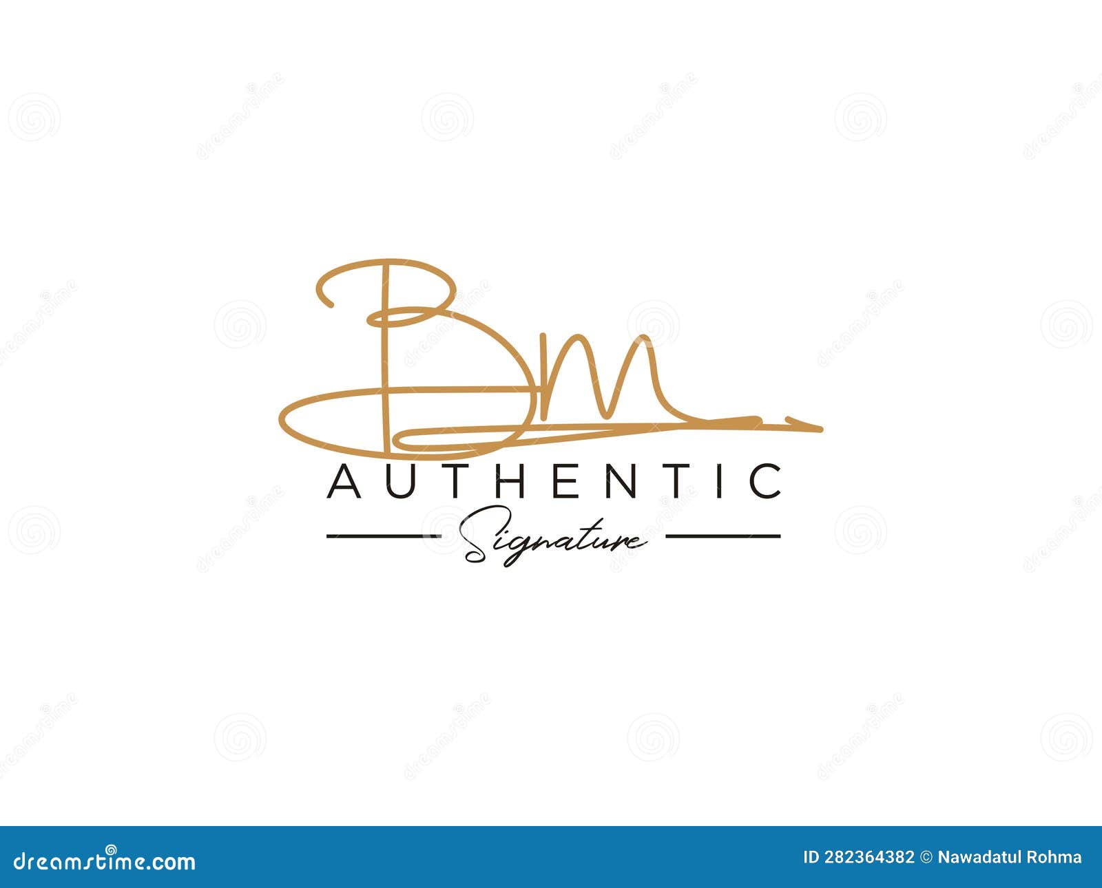 Letter BM Signature Logo Template Vector Stock Vector - Illustration of ...