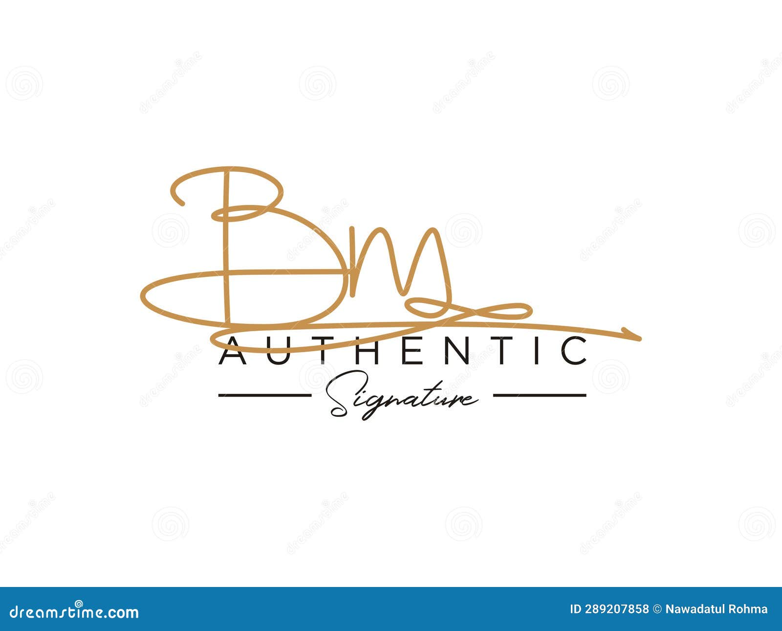 Letter BM Signature Logo Template Vector Stock Vector - Illustration of ...