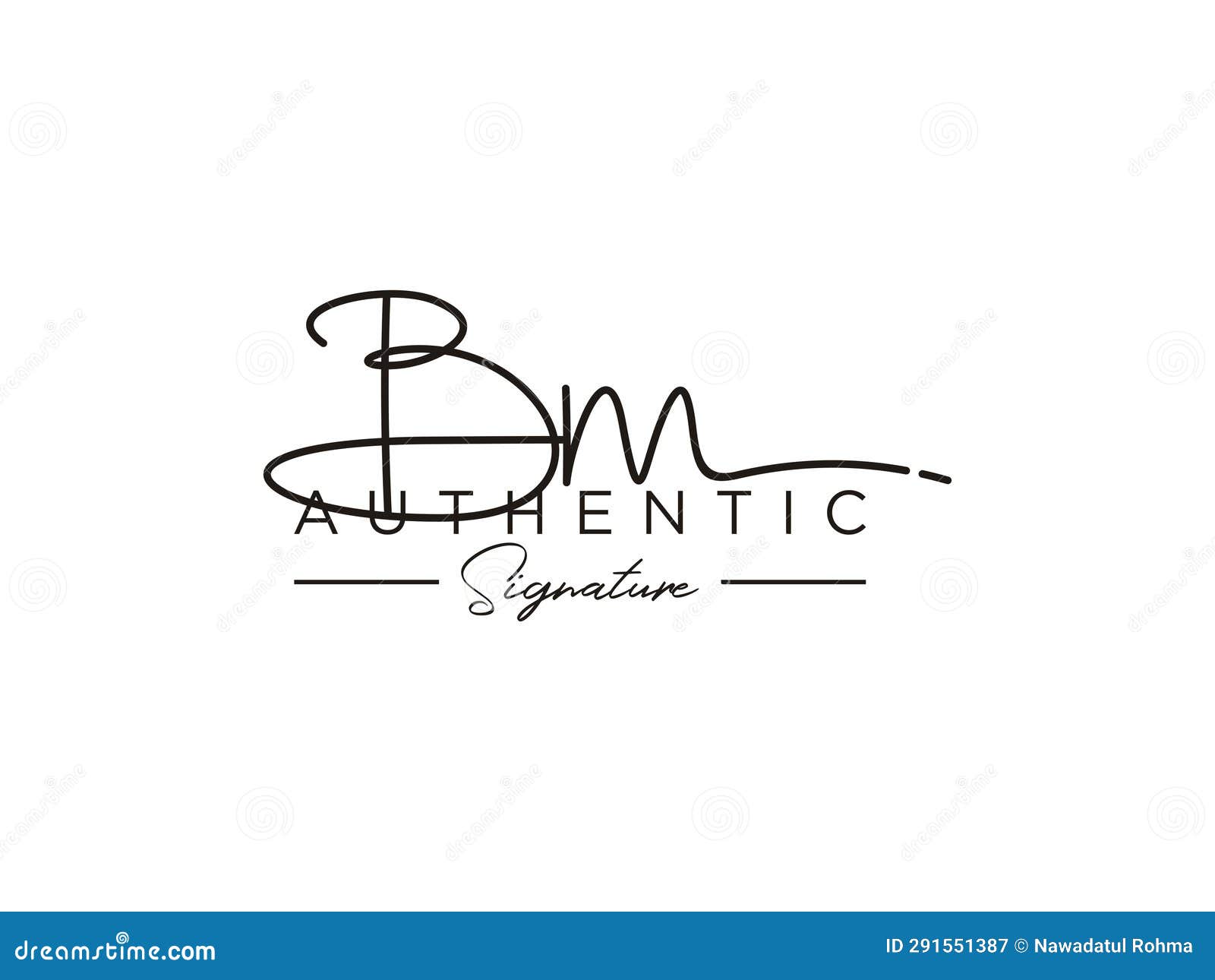 Letter BM Signature Logo Template Vector Stock Vector - Illustration of ...