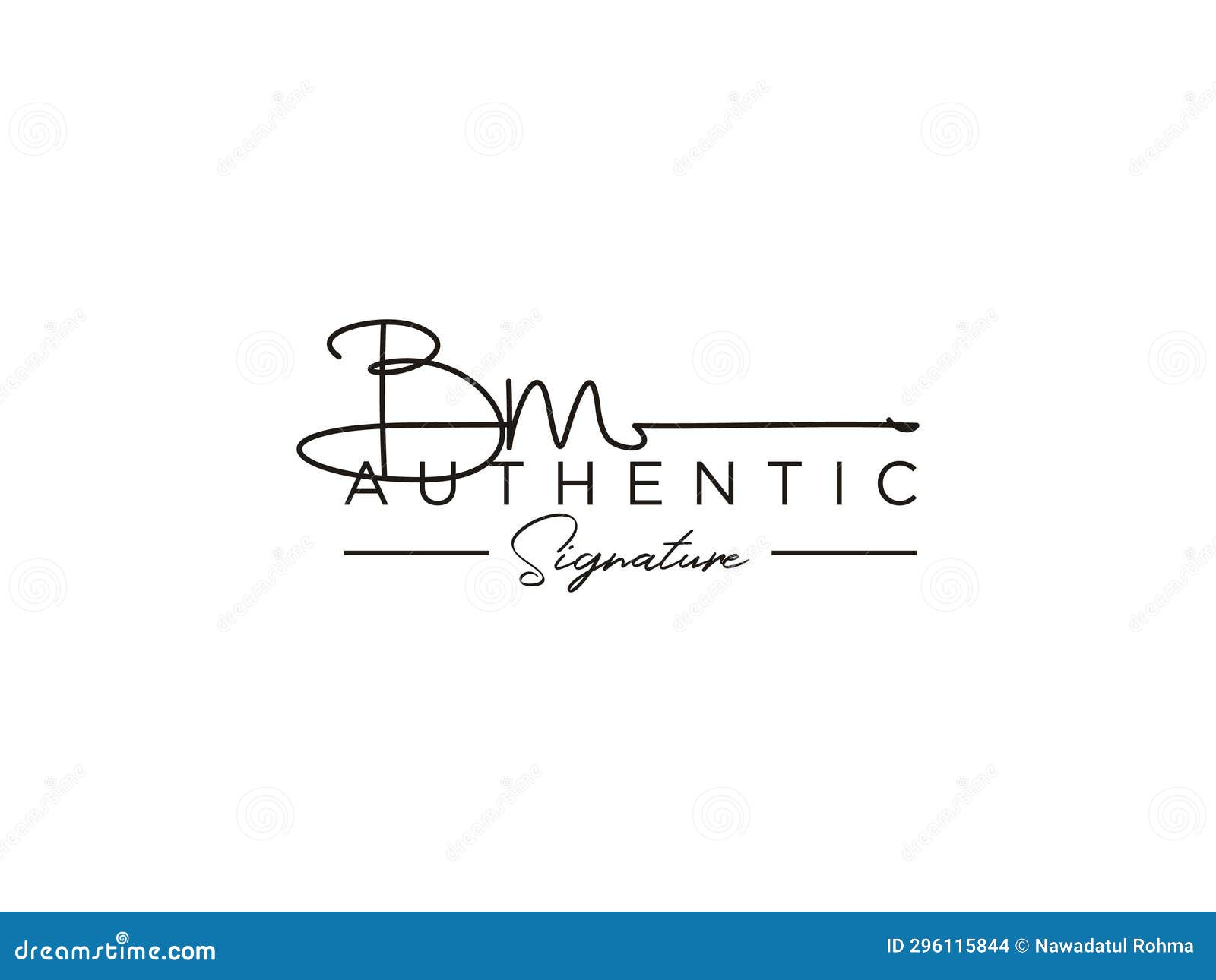 Letter BM Signature Logo Template Vector Stock Vector - Illustration of ...