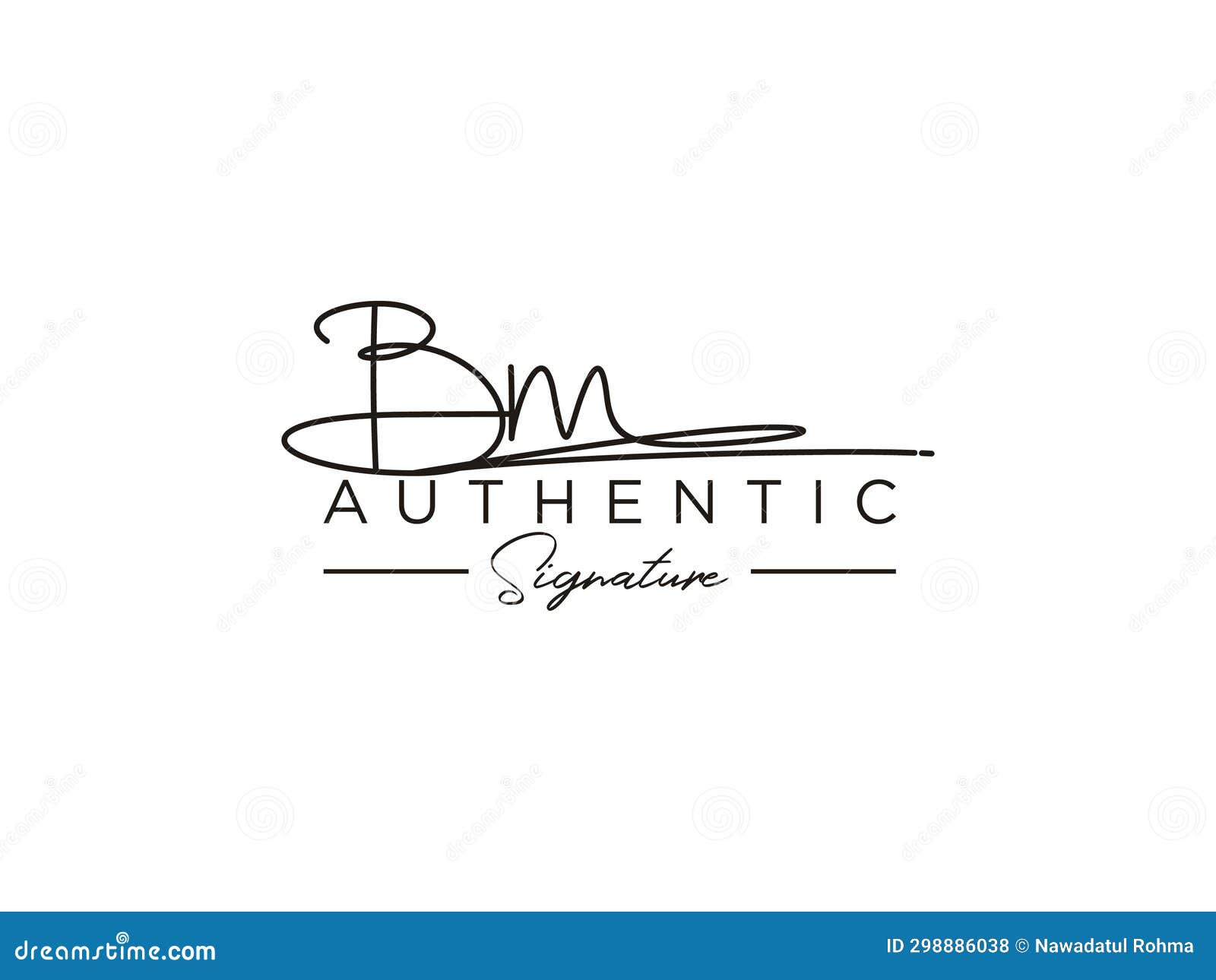 Letter BM Signature Logo Template Vector Stock Vector - Illustration of ...