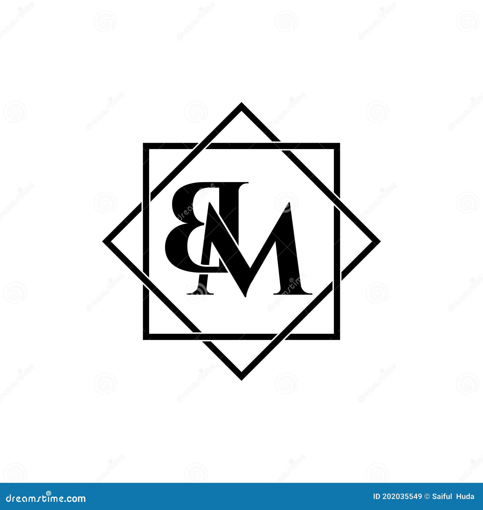 Letter BM Simple Monogram Logo Icon Design. Stock Vector - Illustration ...
