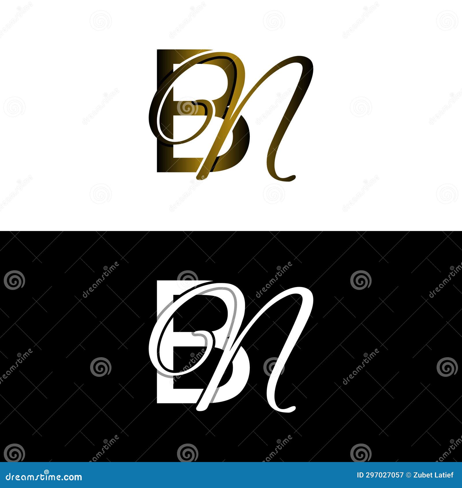 Letter BN Luxury Modern Monogram Logo Vector Design, Logo Initial ...