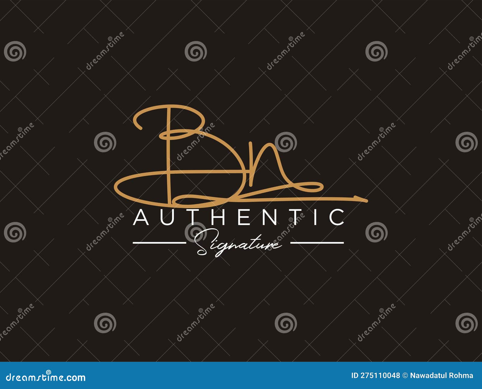 Letter BN Signature Logo Template Vector Stock Vector - Illustration of ...