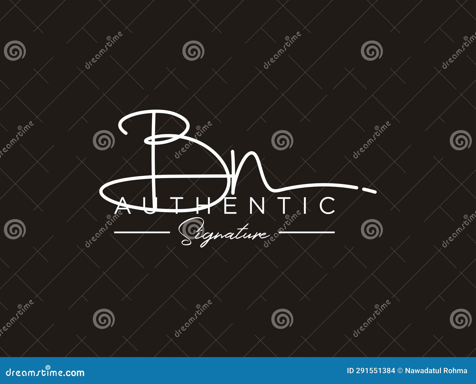 Letter BN Signature Logo Template Vector Stock Vector - Illustration of ...