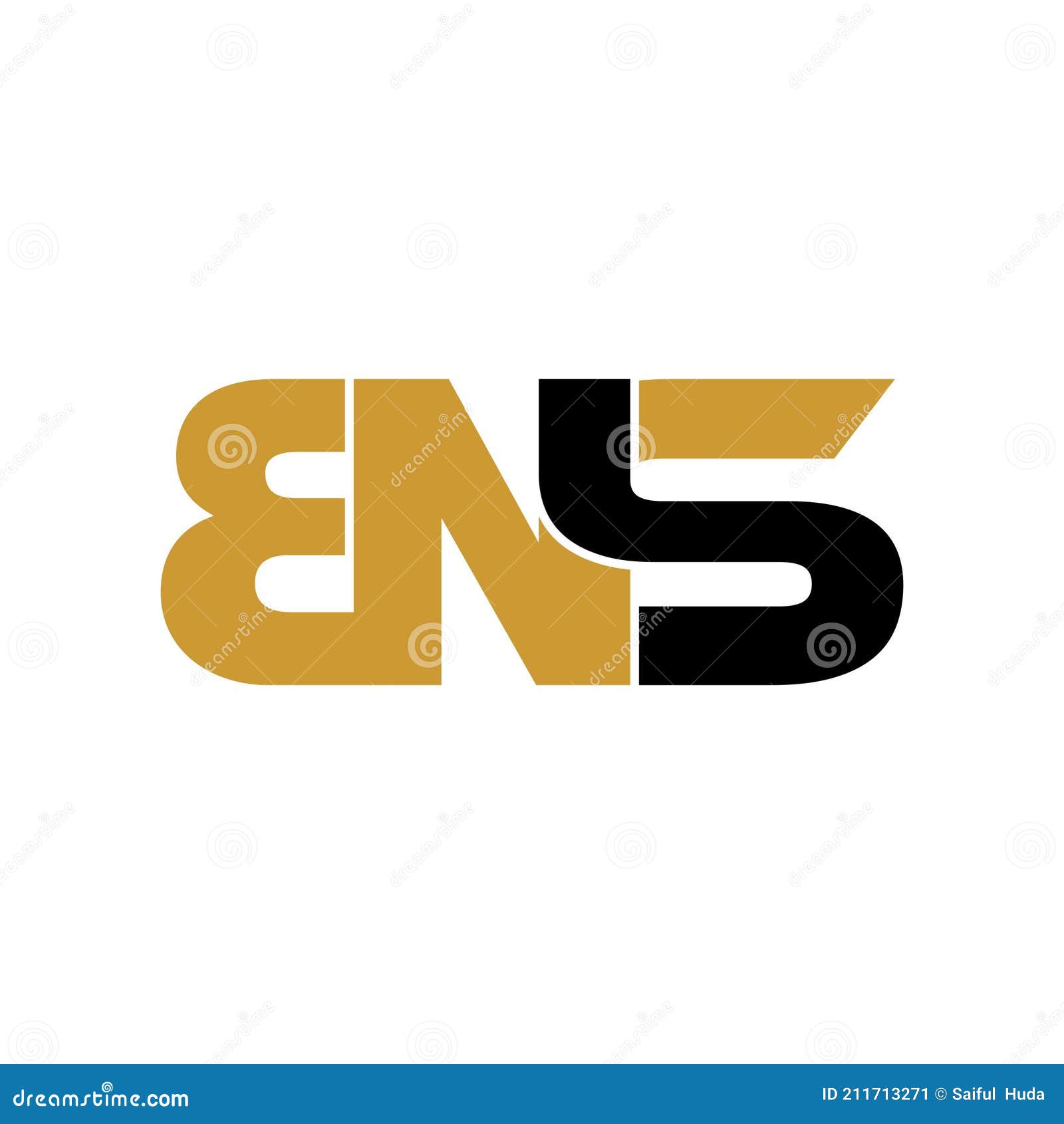 Letter BNS Simple Monogram Logo Icon Design. Stock Vector ...