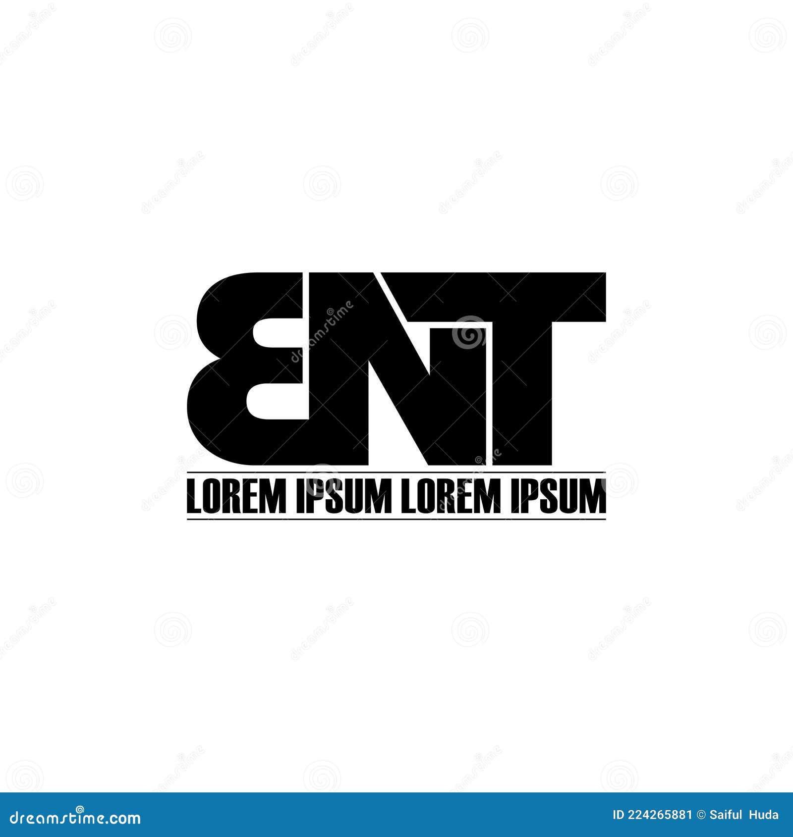 Letter BNT Simple Monogram Logo Icon Design. Stock Vector ...