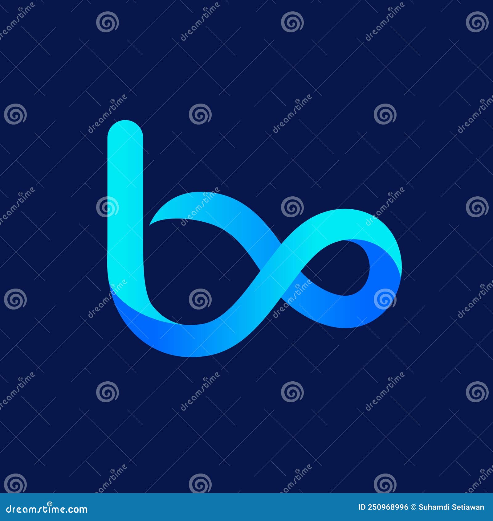 Letter Bo Infinity Modern Logo Design Stock Vector - Illustration of ...