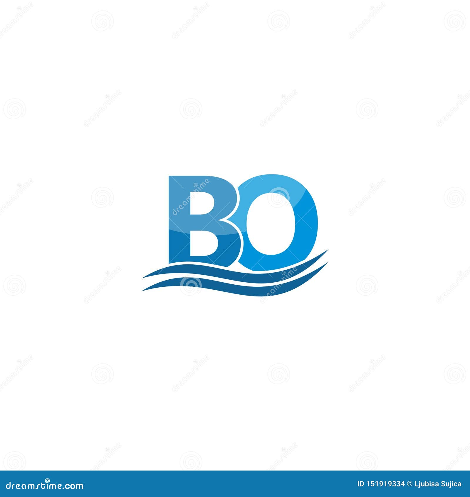 Letter BO logo icon sign stock vector. Illustration of button - 151919334