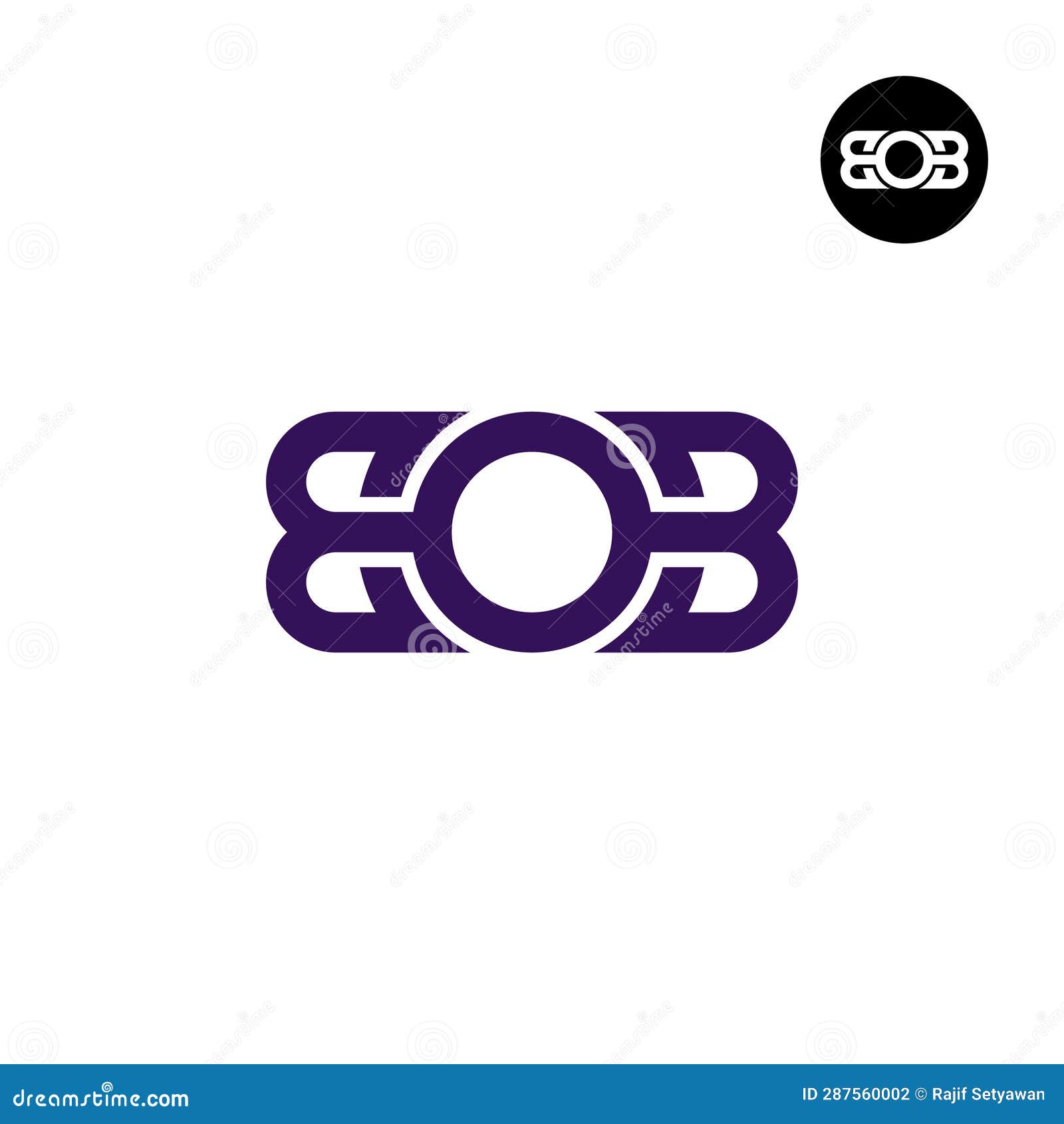 Letter BOB Monogram Logo Design Stock Vector - Illustration of name ...