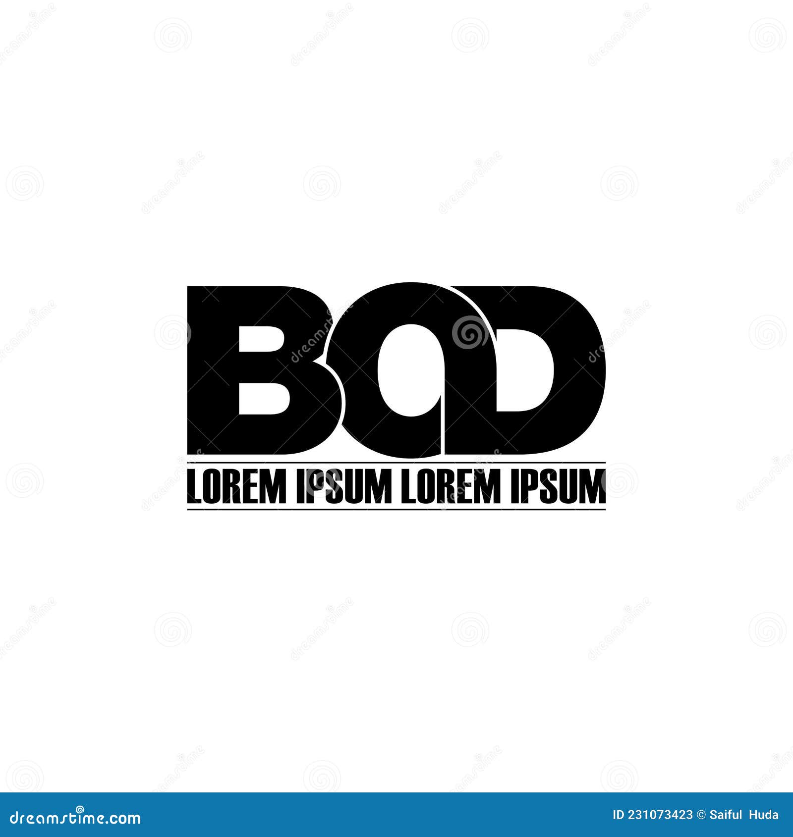 Letter BOD Simple Monogram Logo Icon Design. Stock Vector ...