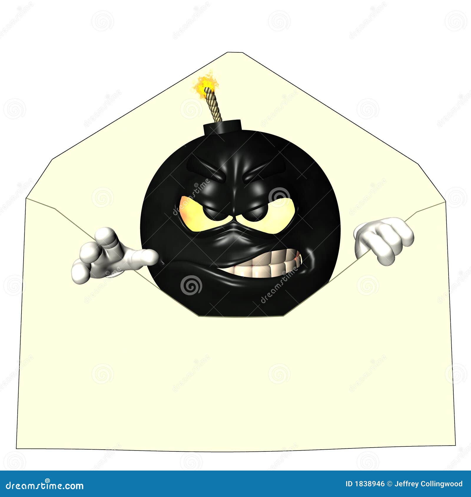 Letter Bomb Emoticon stock illustration. Illustration of blast - 1838946