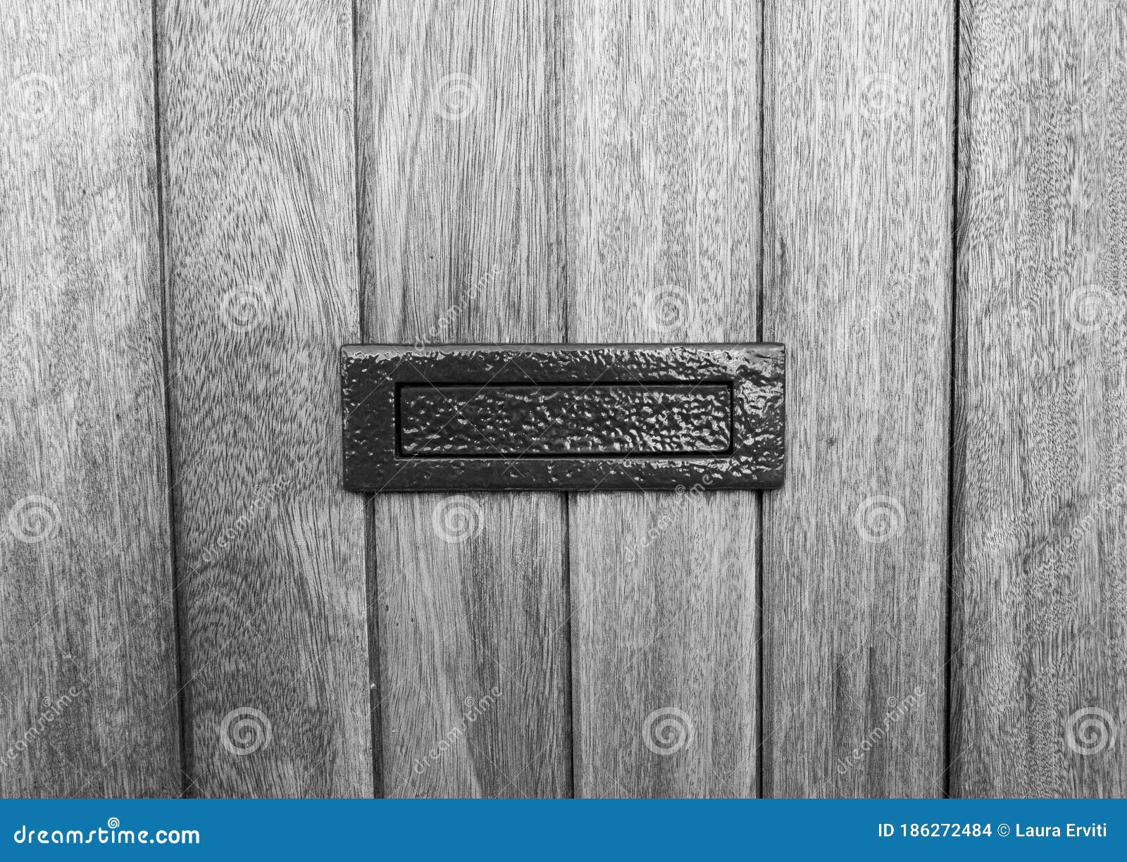Letter Box B&W Wood Gate Stock Photo - Image of decorative, brown ...