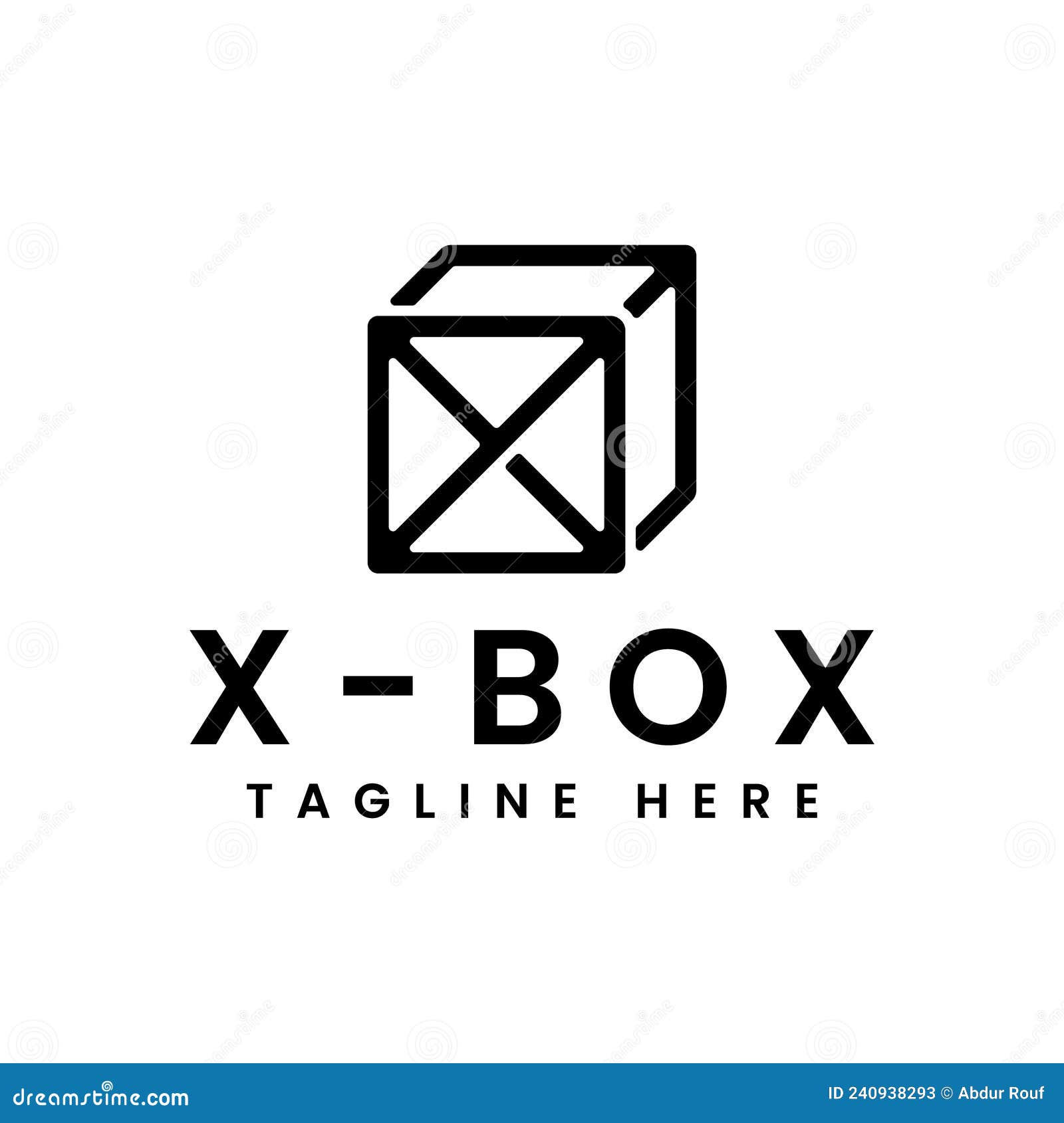 Letter X Box Black Logo Design Stock Vector - Illustration of corporate ...