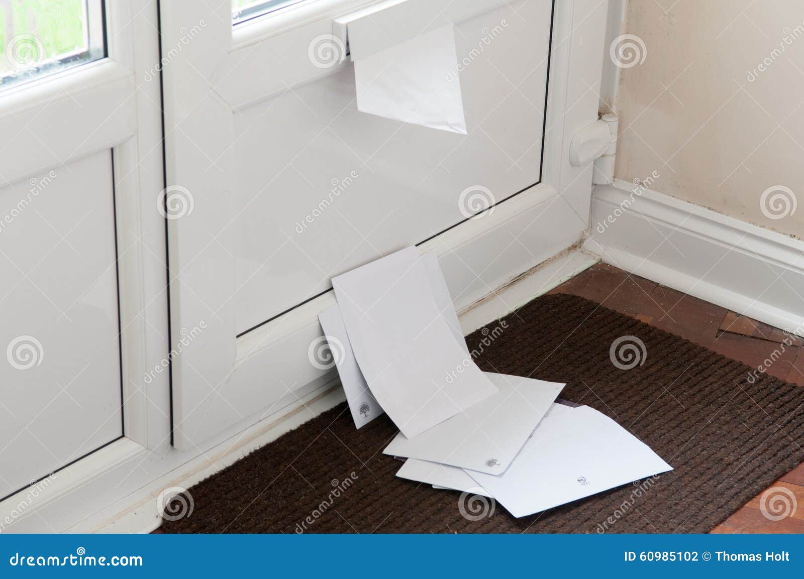 Letter box with mail stock photo. Image of door, office - 60985102