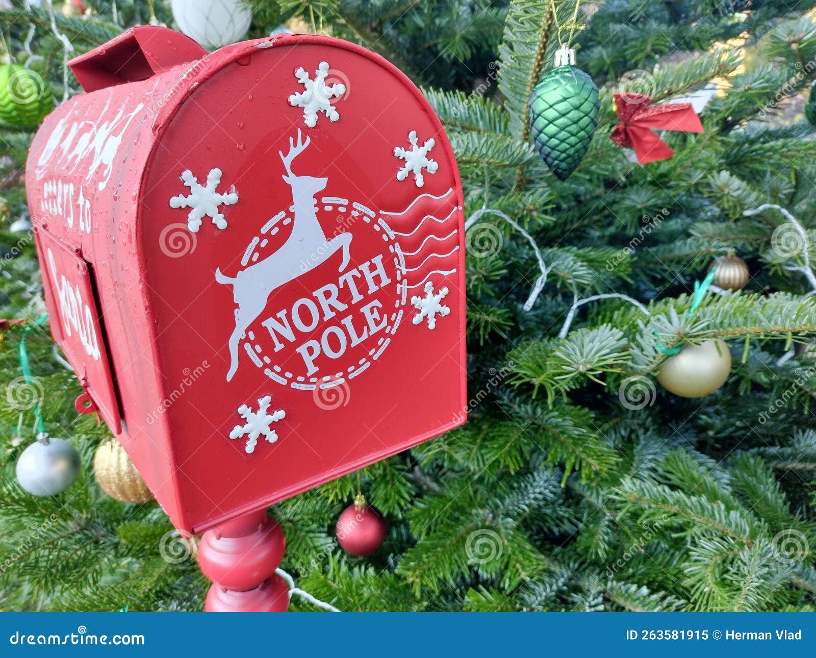 Letter Box for Santa. Letters To Santa Stock Image - Image of greeting ...