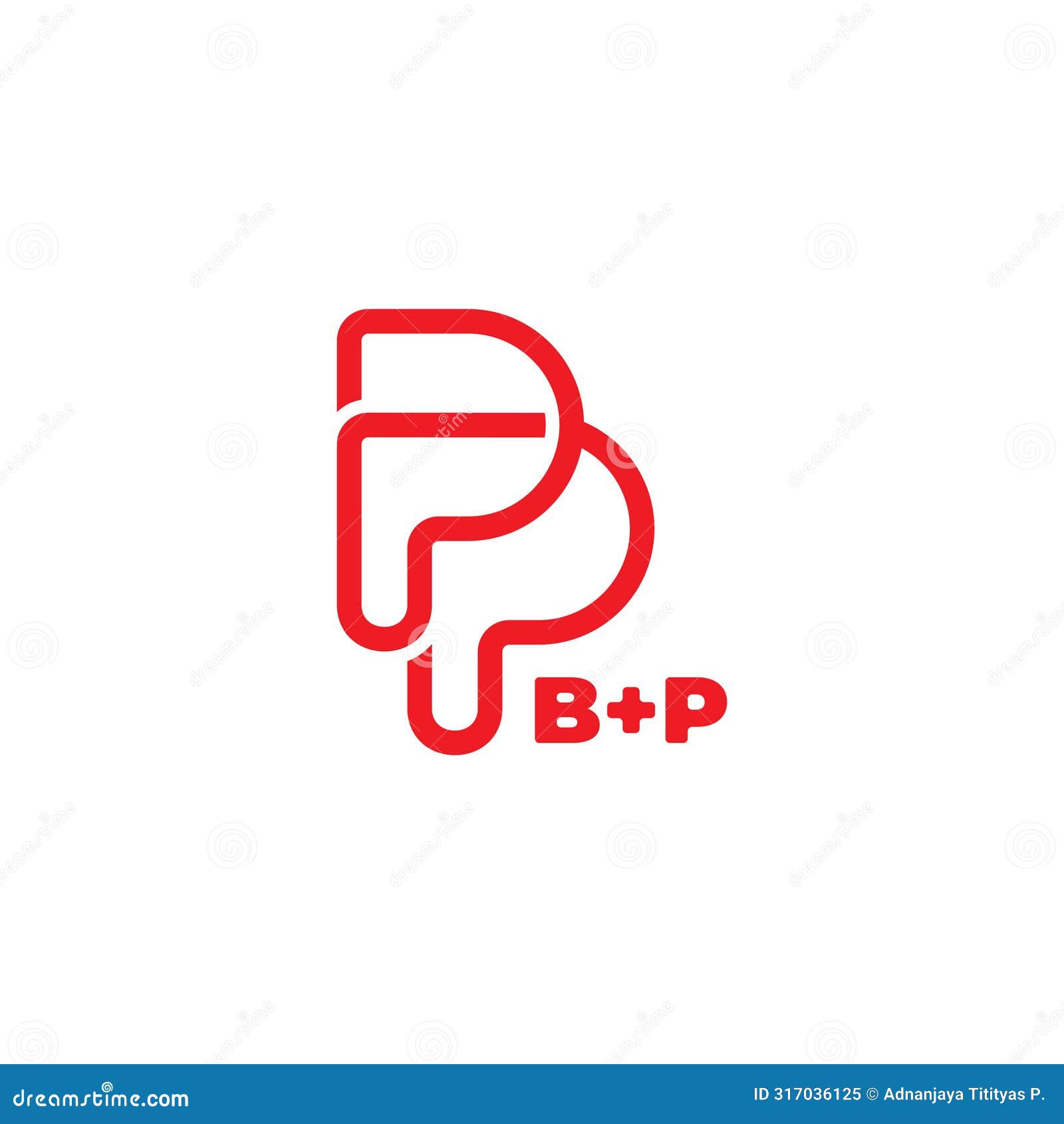 Letter Bp Circles Infinity Line Simple Logo Vector Stock Vector ...