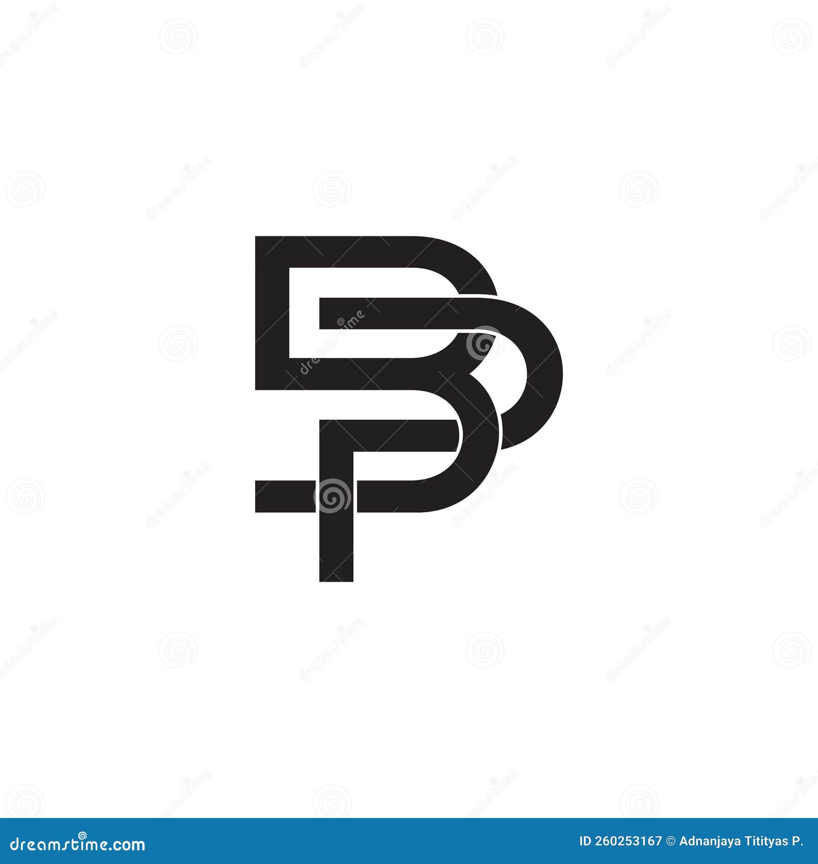 Letter Bp Linked Linear Simple Logo Vector Stock Vector - Illustration ...