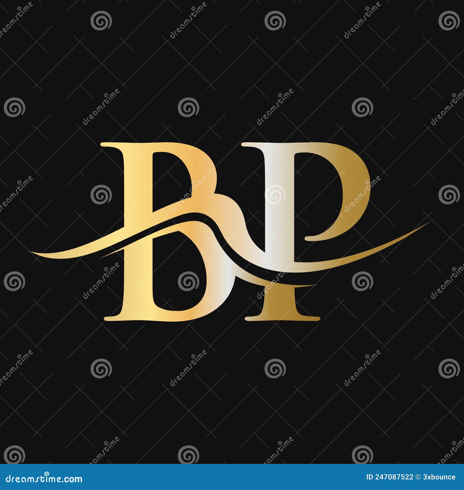 Letter BP Logo Design. Initial BP Logotype Template Stock Vector ...
