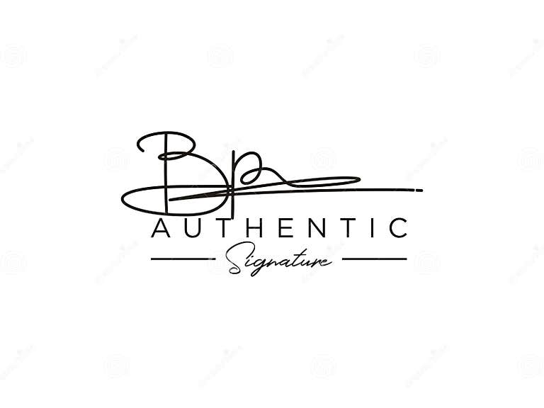 Letter BP Signature Logo Template Vector Stock Vector - Illustration of ...