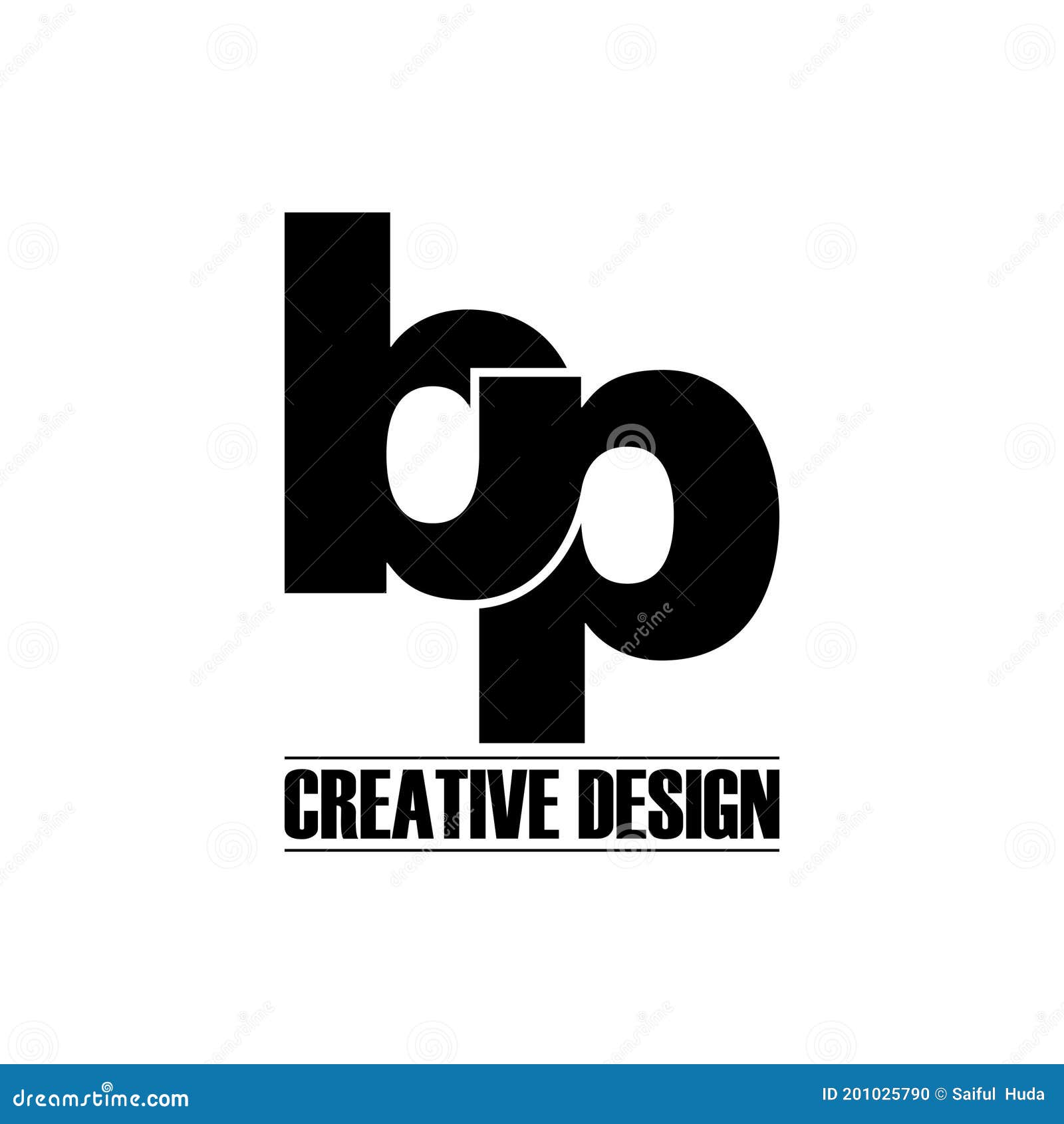 Letter BP Simple Monogram Logo Icon Design. Stock Vector - Illustration ...