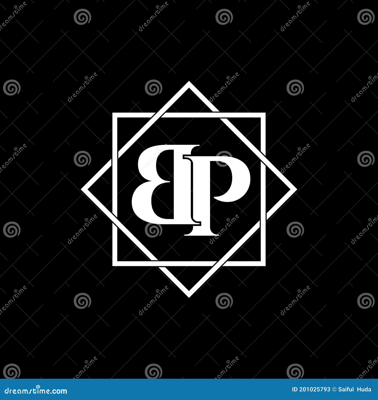 Letter BP Simple Monogram Logo Icon Design. Stock Vector - Illustration ...