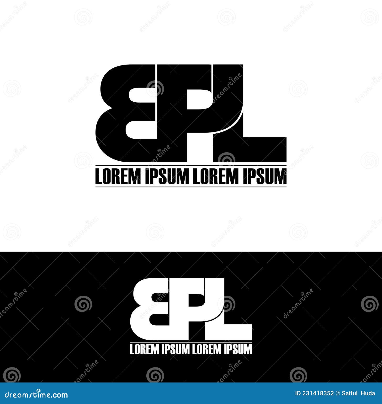Letter BPL Simple Monogram Logo Icon Design. Stock Vector ...
